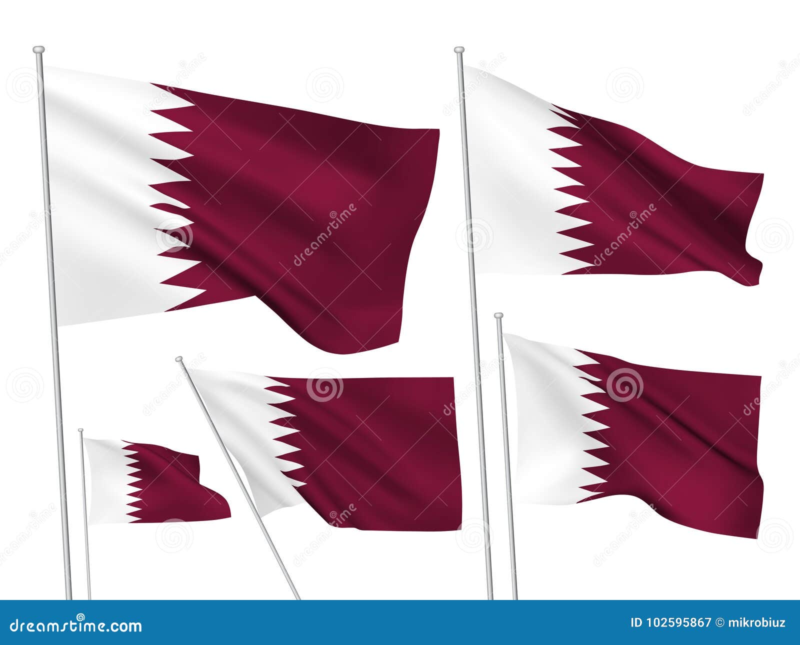 Banderas Del Vector De Qatar Ilustración del Vector - Ilustración de ...