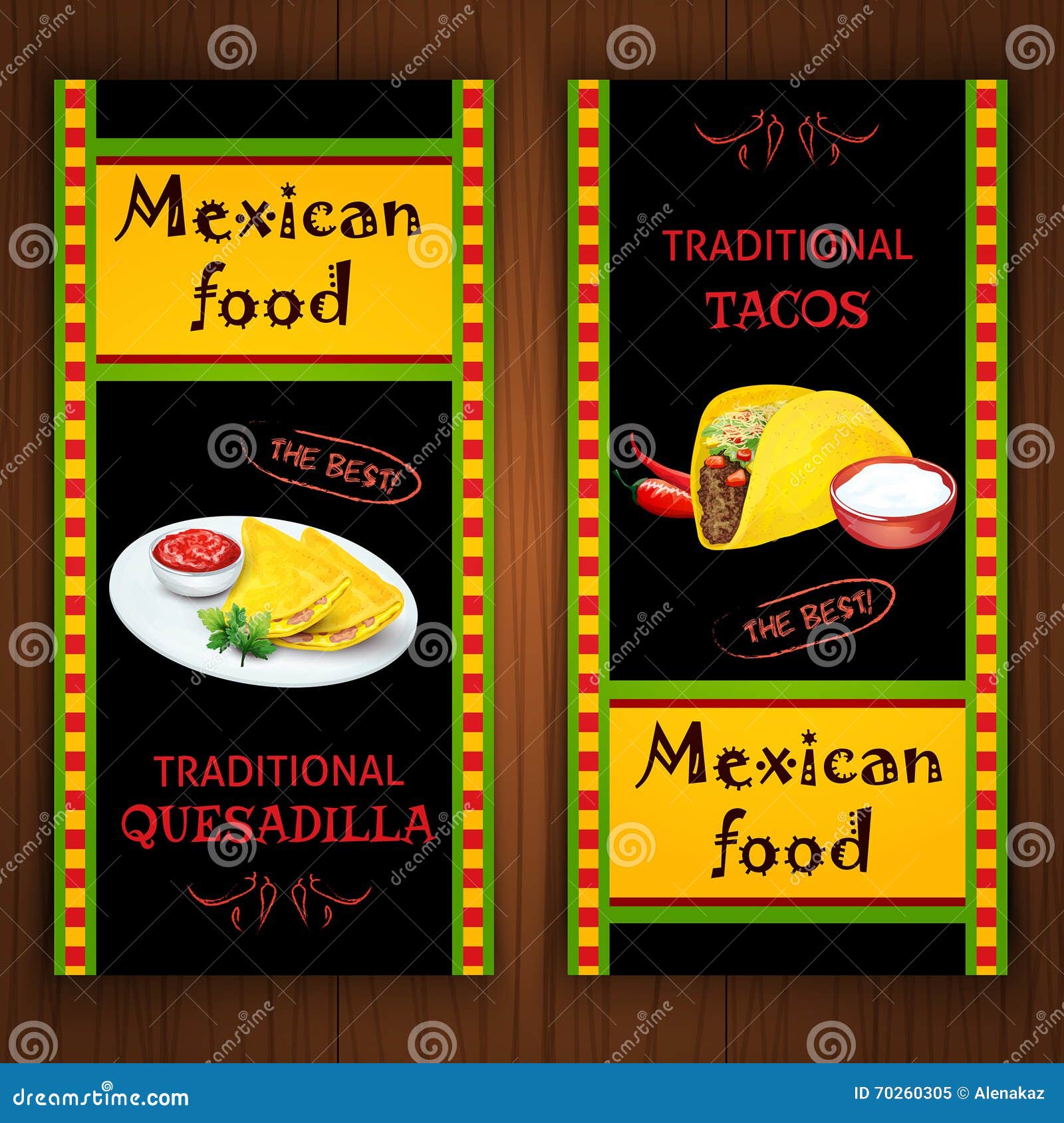 Banderas Mexicanas De La Comida Ilustración del Vector - Ilustración de ...