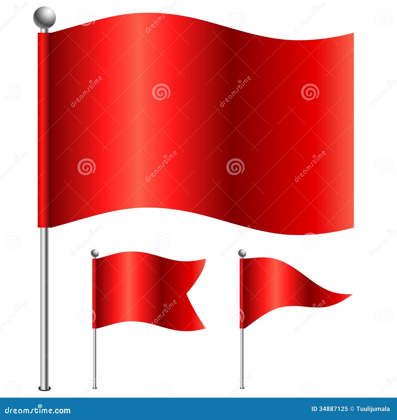 Banderas rojas ilustración del vector. Ilustración de acontecimiento ...
