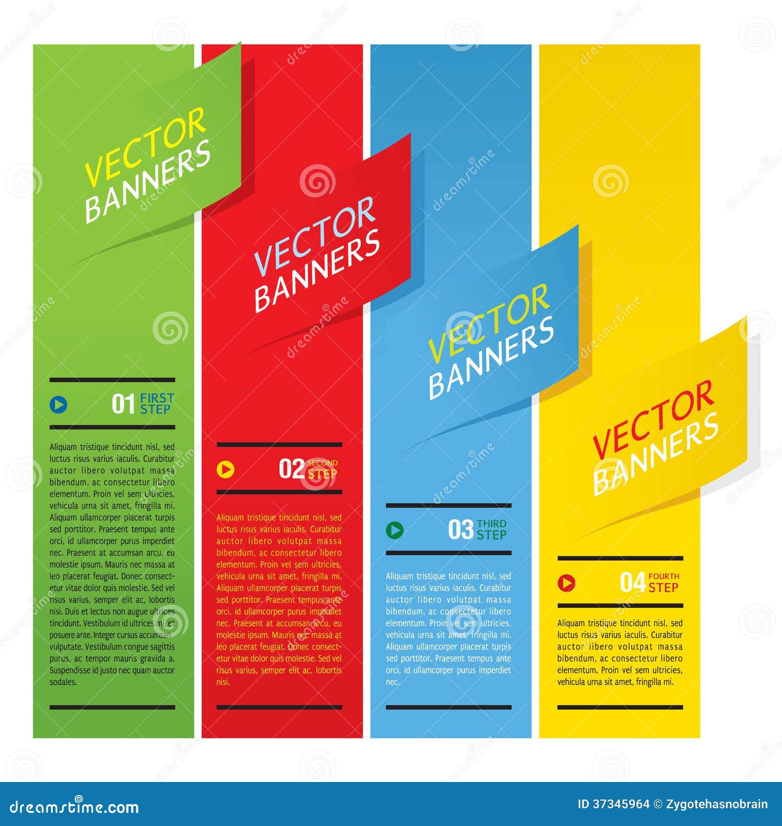 Banderas Verticales Coloridas. Ilustración del Vector - Ilustración de ...