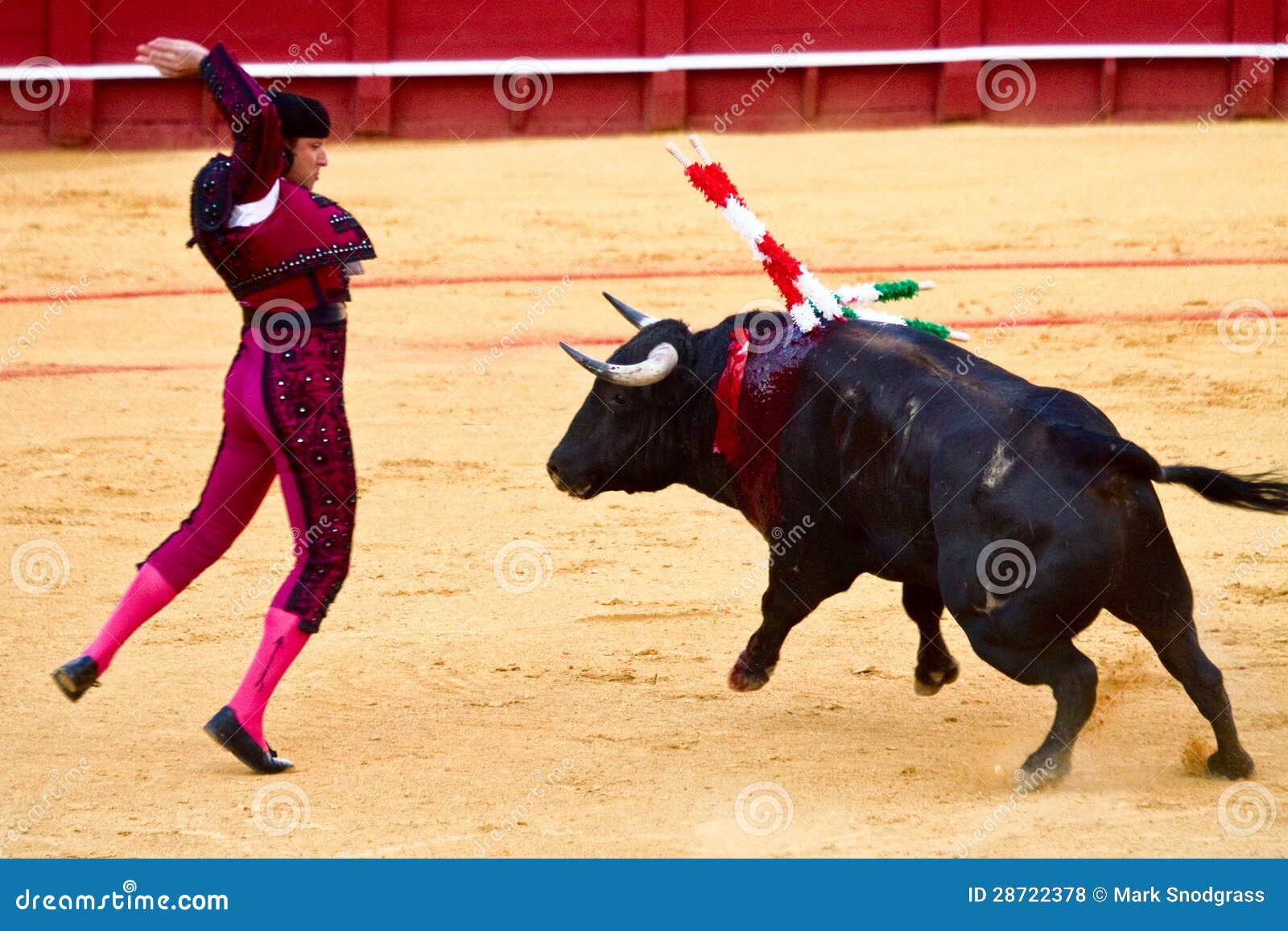Banderillero in red editorial stock photo. Image of andalucia - 28722378