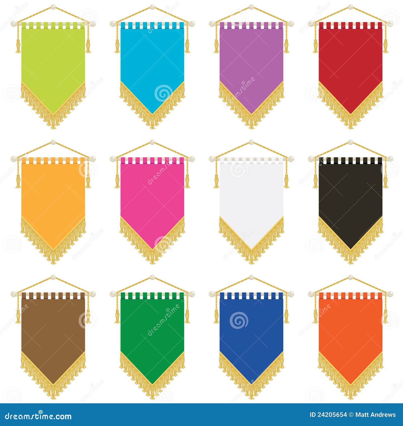 Banderines ilustración del vector. Ilustración de vector - 24205654