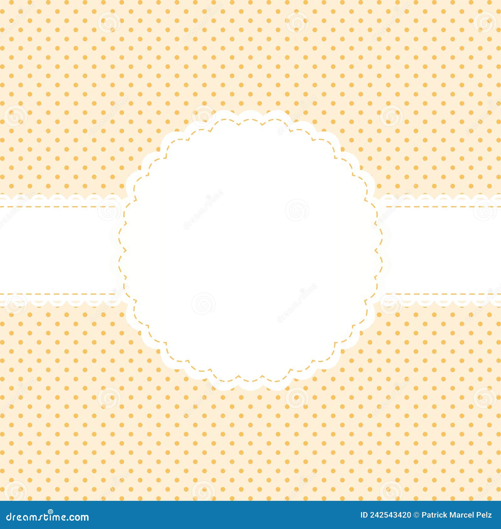 Banderole on point pattern stock vector. Illustration of classical ...