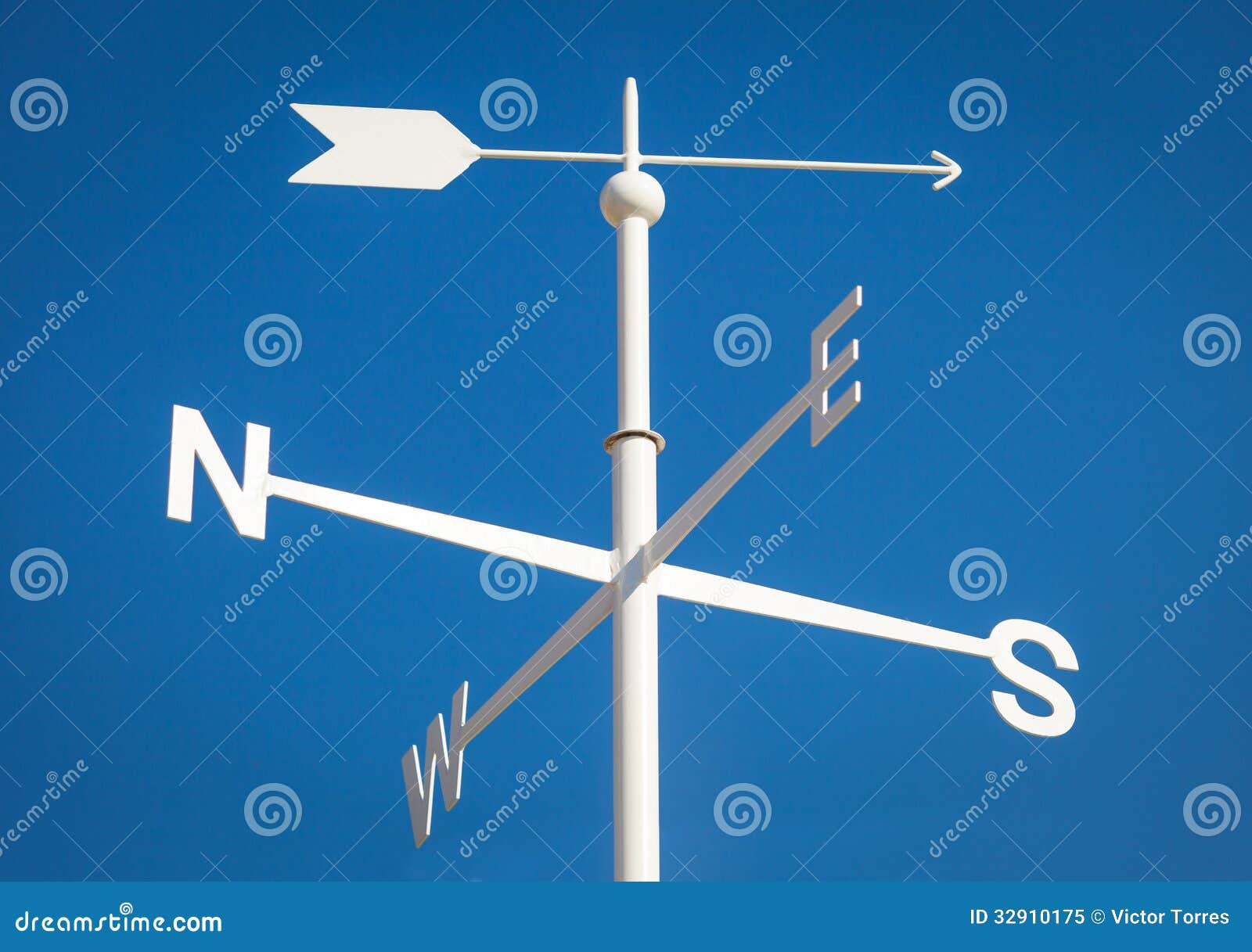 Banderuola bianca immagine stock. Immagine di indichi - 32910175
