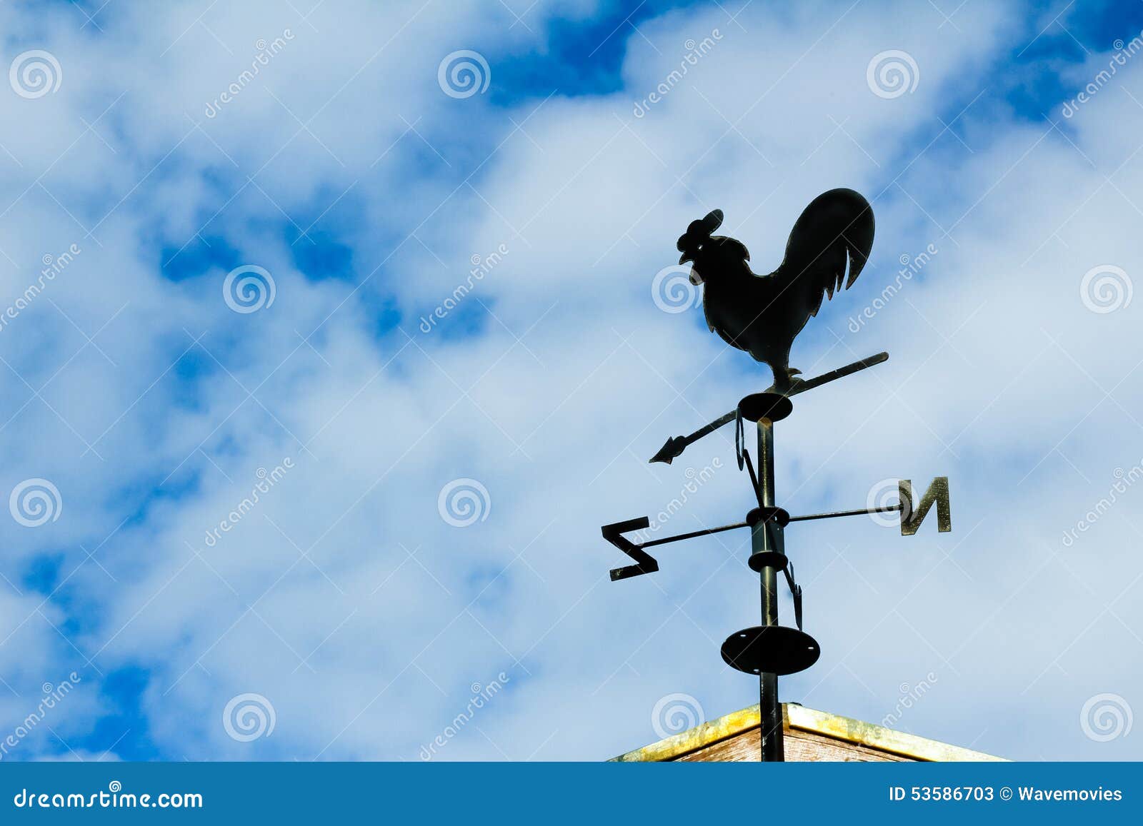 Banderuola Nera Sotto Forma Di Gallo Immagine Stock - Immagine di ...