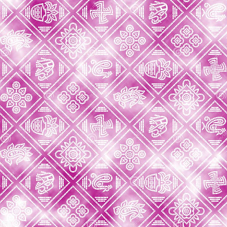 Bandhani Pattern with Peacock Elphant Swastik Pattern with Texture ...