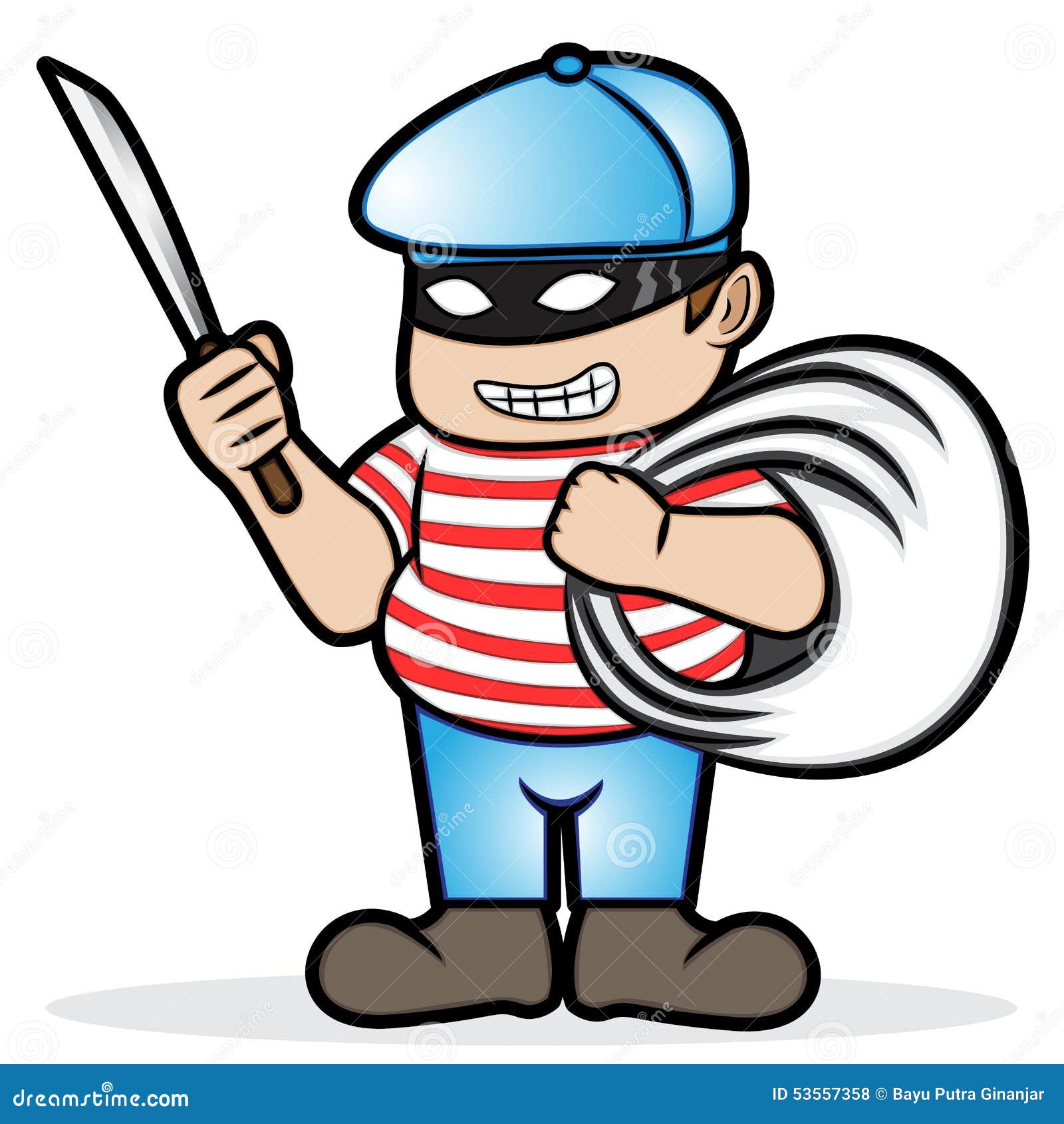 Bandido ilustración del vector. Ilustración de malo, hombres - 53557358