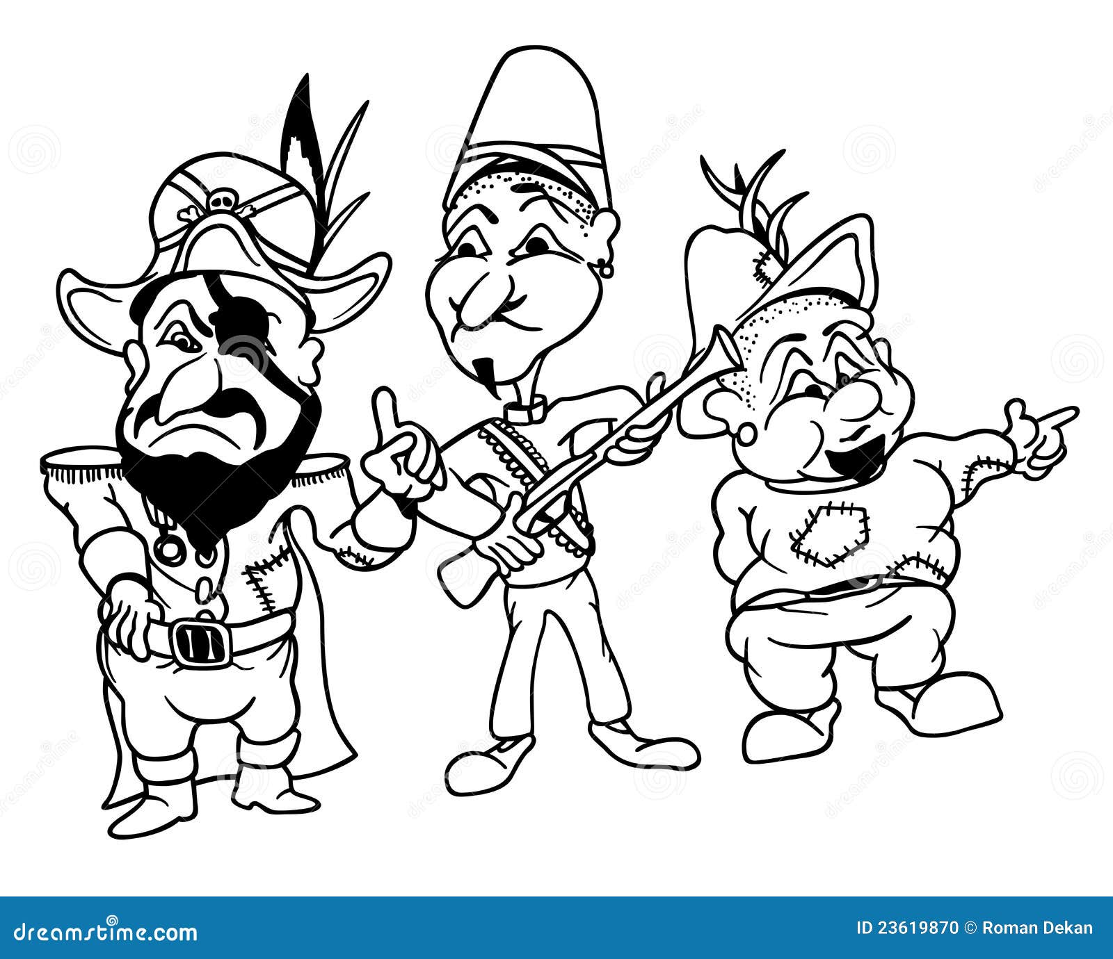 Bandidos ilustração do vetor. Ilustração de pirata, grampo - 23619870