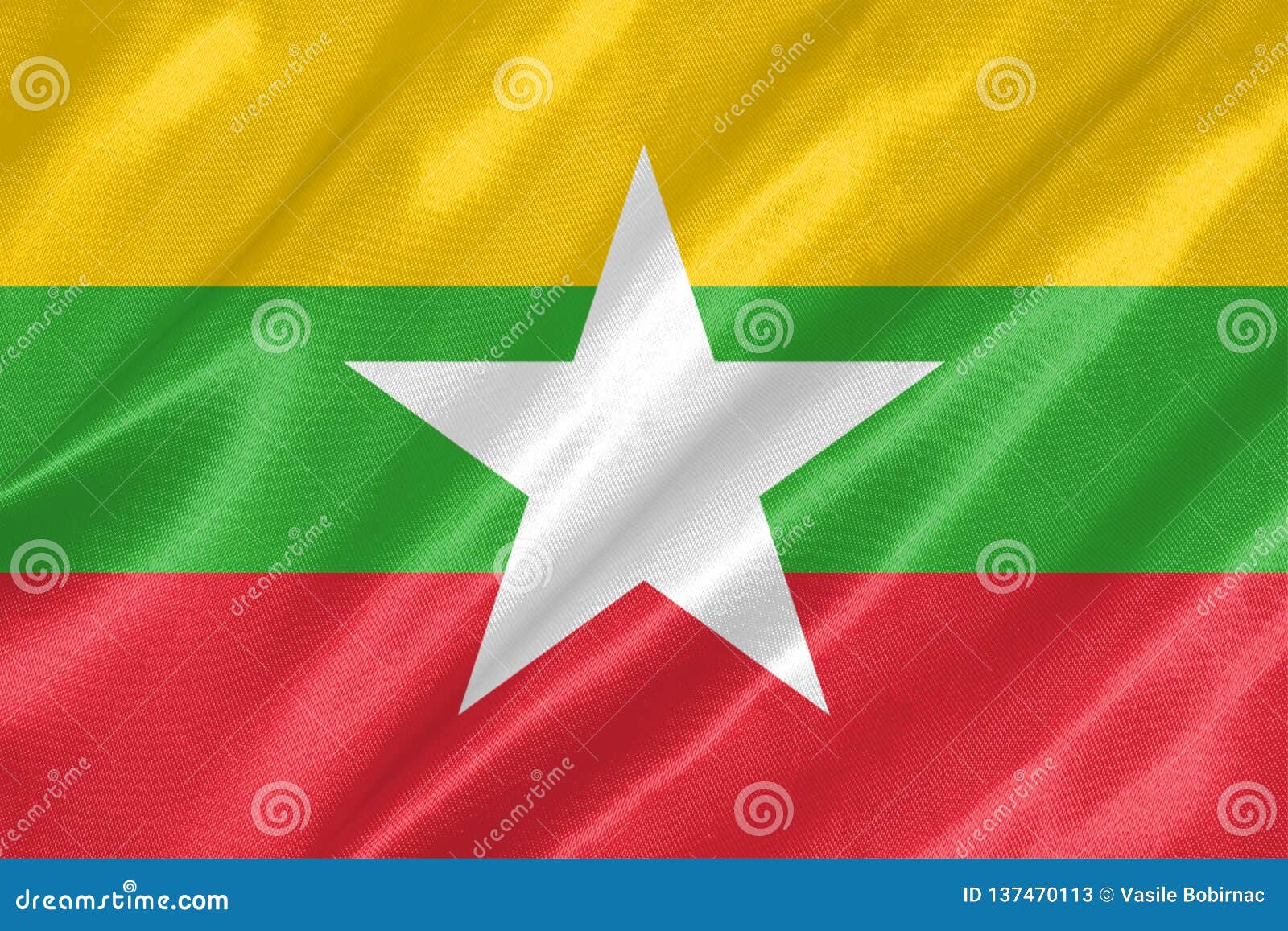 Bandiera del Myanmar illustrazione di stock. Illustrazione di ...