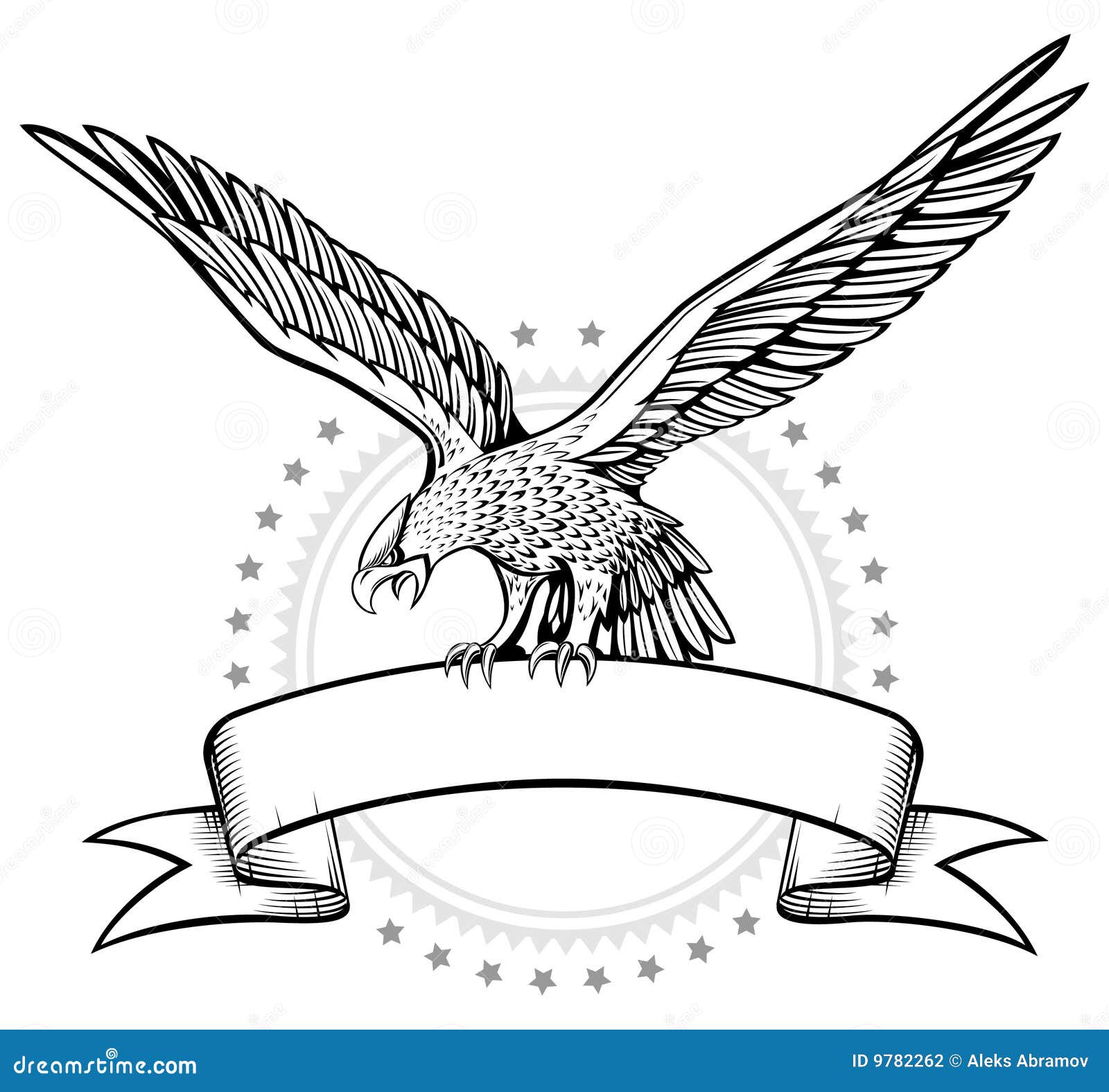 Bandiera Dell'aquila Di Winges Illustrazione Vettoriale - Illustrazione ...