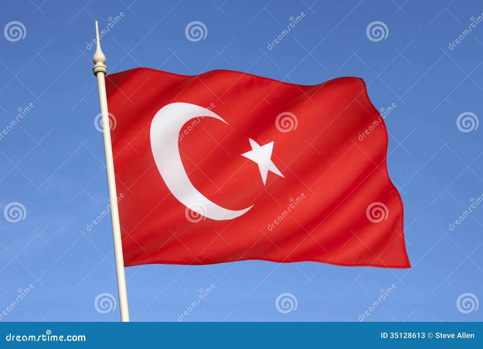 Bandiera della Turchia immagine stock. Immagine di bandierine - 35128613