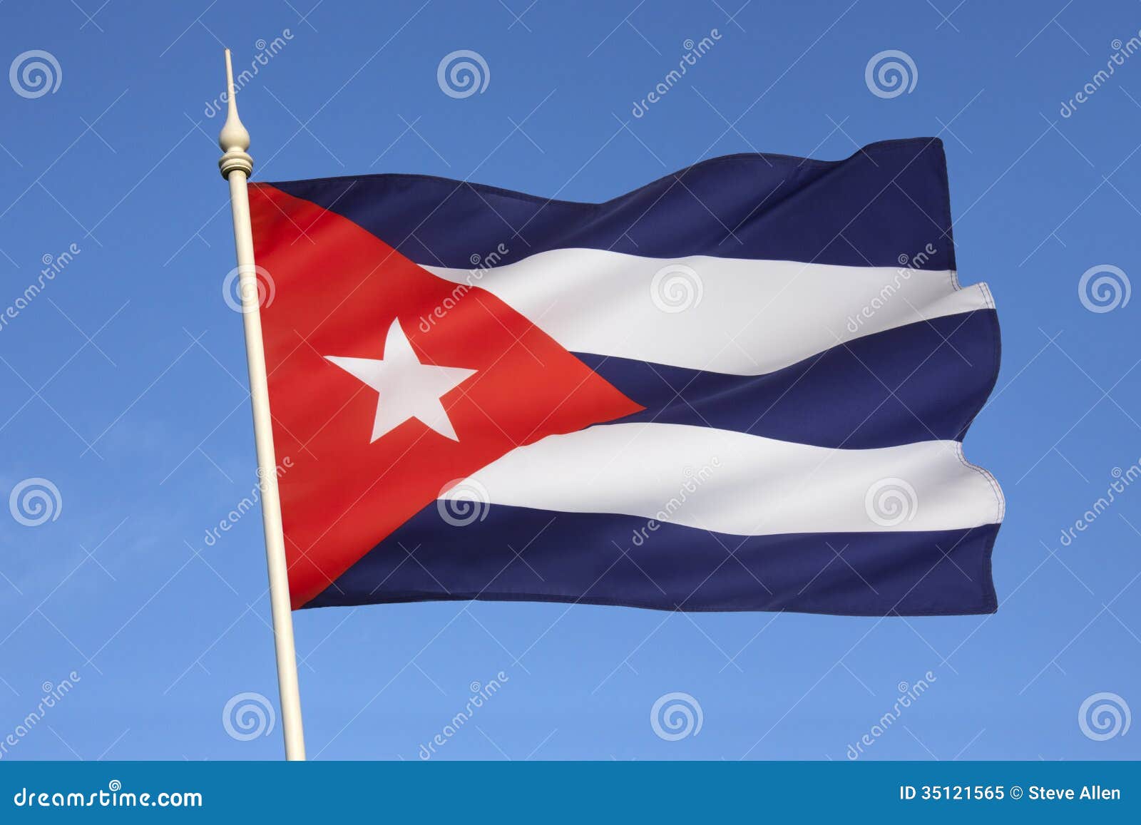 Bandiera Di Cuba - I Caraibi Immagine Stock - Immagine di corsa ...