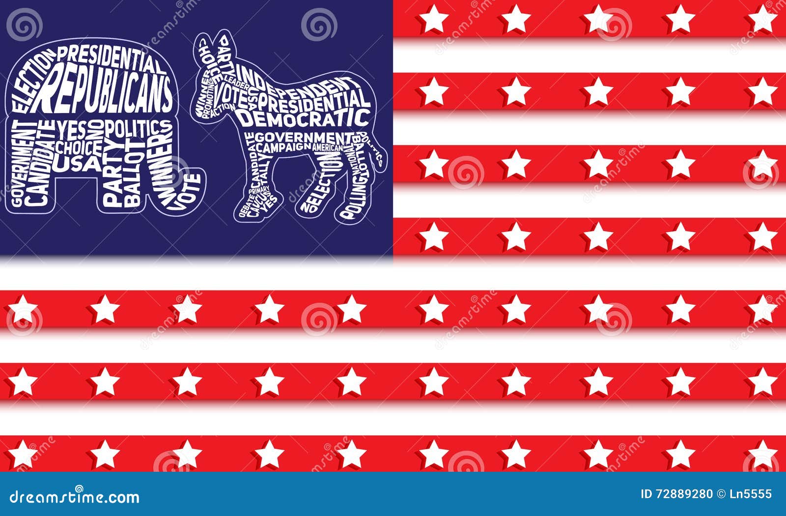 Bandiera Di U.S.a. Con Il Simbolo Del Partito Repubblicano Del Simbolo ... Bandiera Di U.S.a. Con Il Simbolo Del Partito Repubblicano Del Simbolo ...