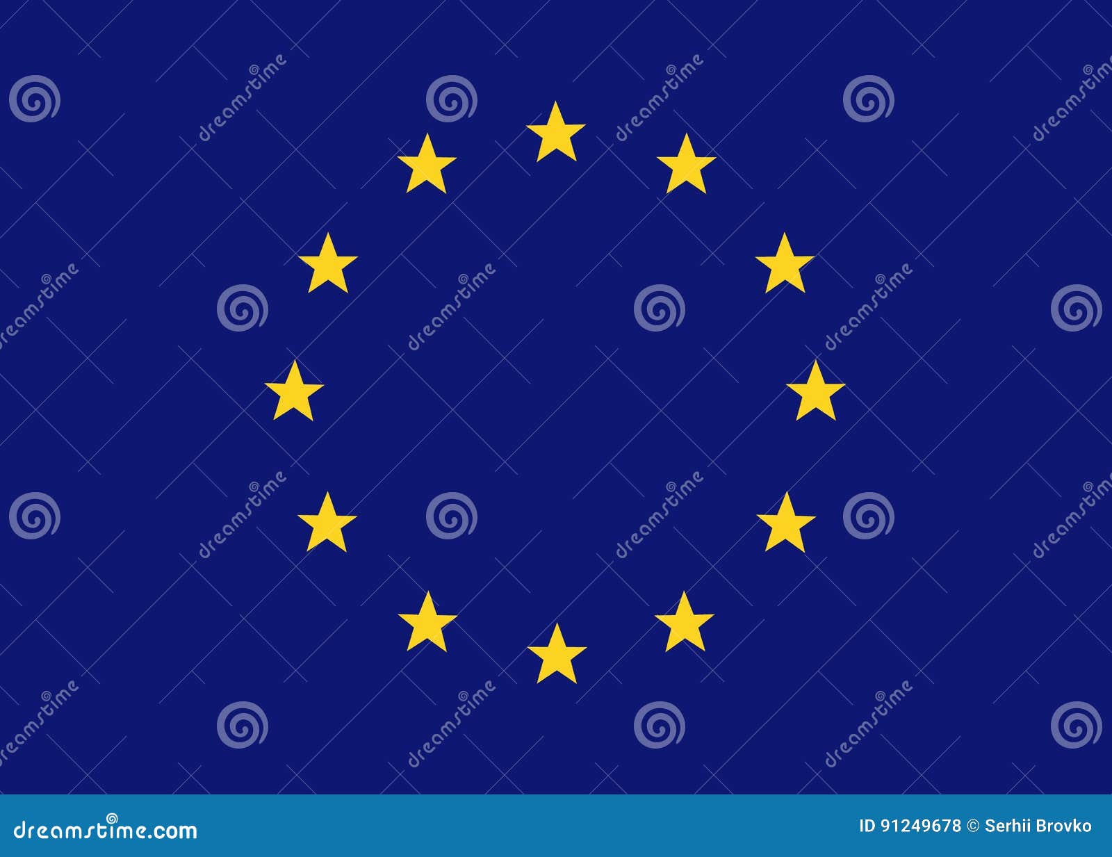 Bandiera di UE illustrazione vettoriale. Illustrazione di ...