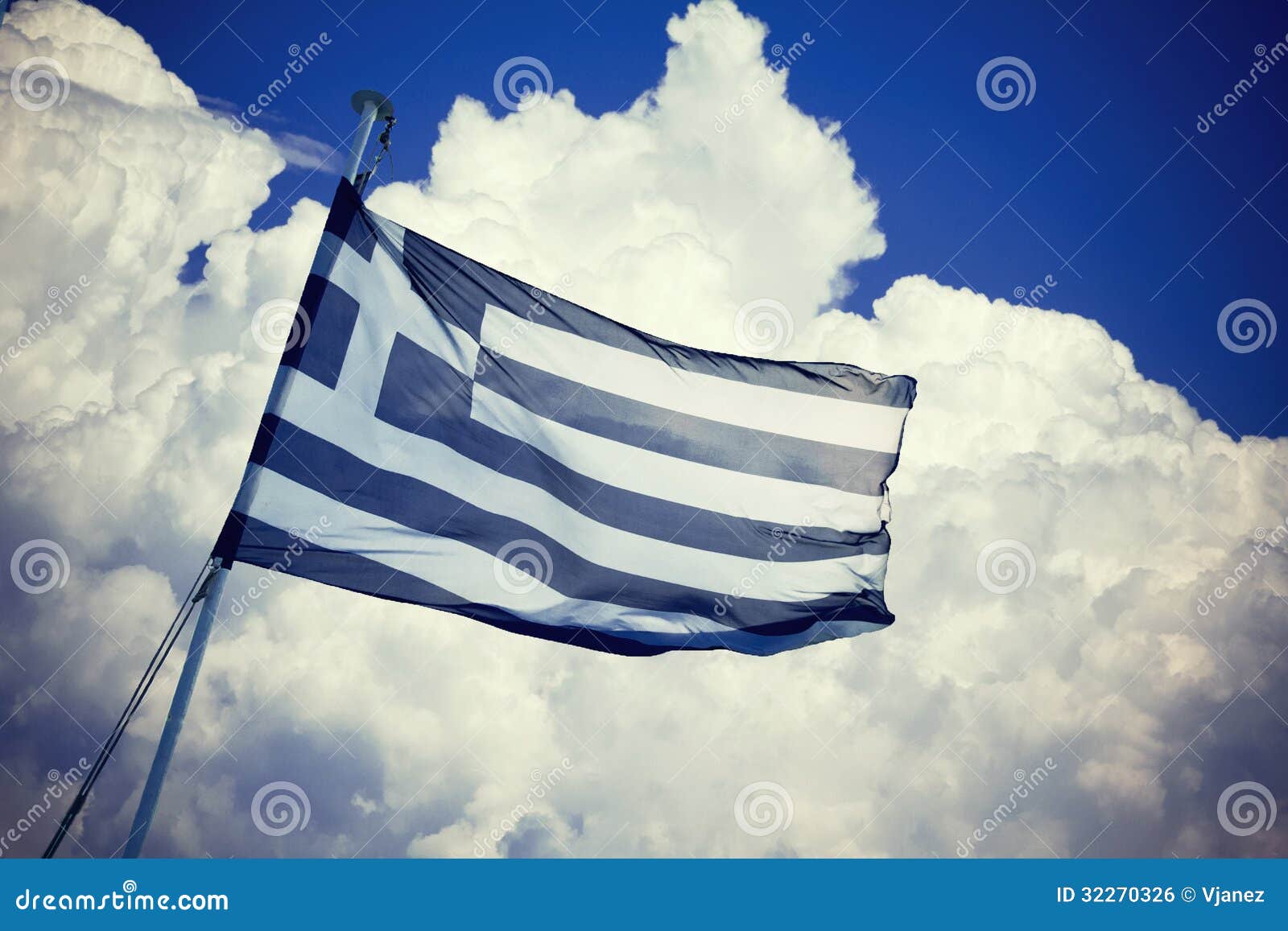 Bandiera greca fotografia stock. Immagine di turismo - 32270326