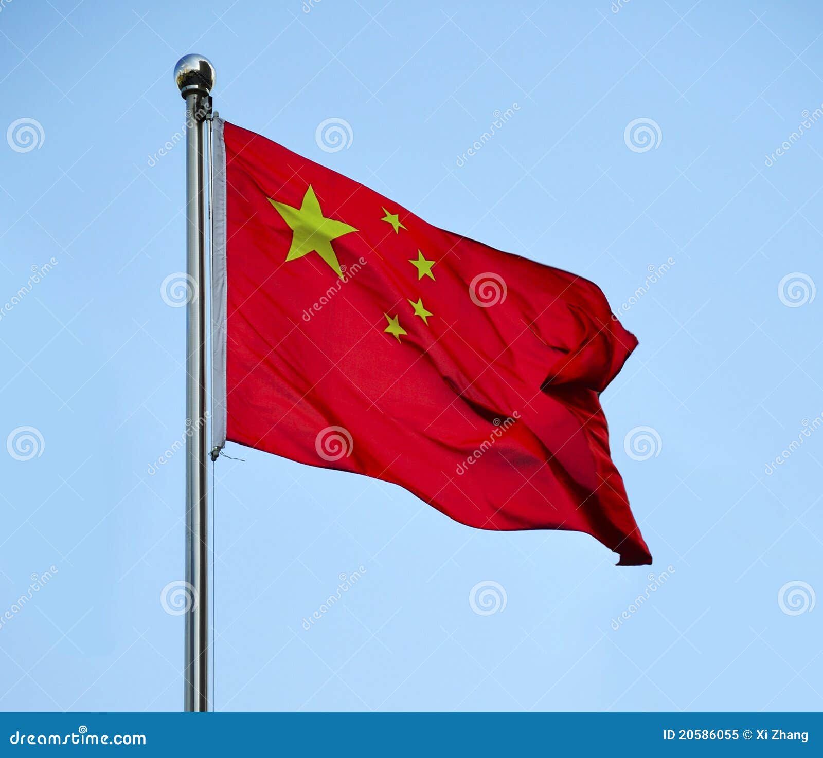 Bandiera Nazionale Della Cina Immagine Stock - Immagine di ...