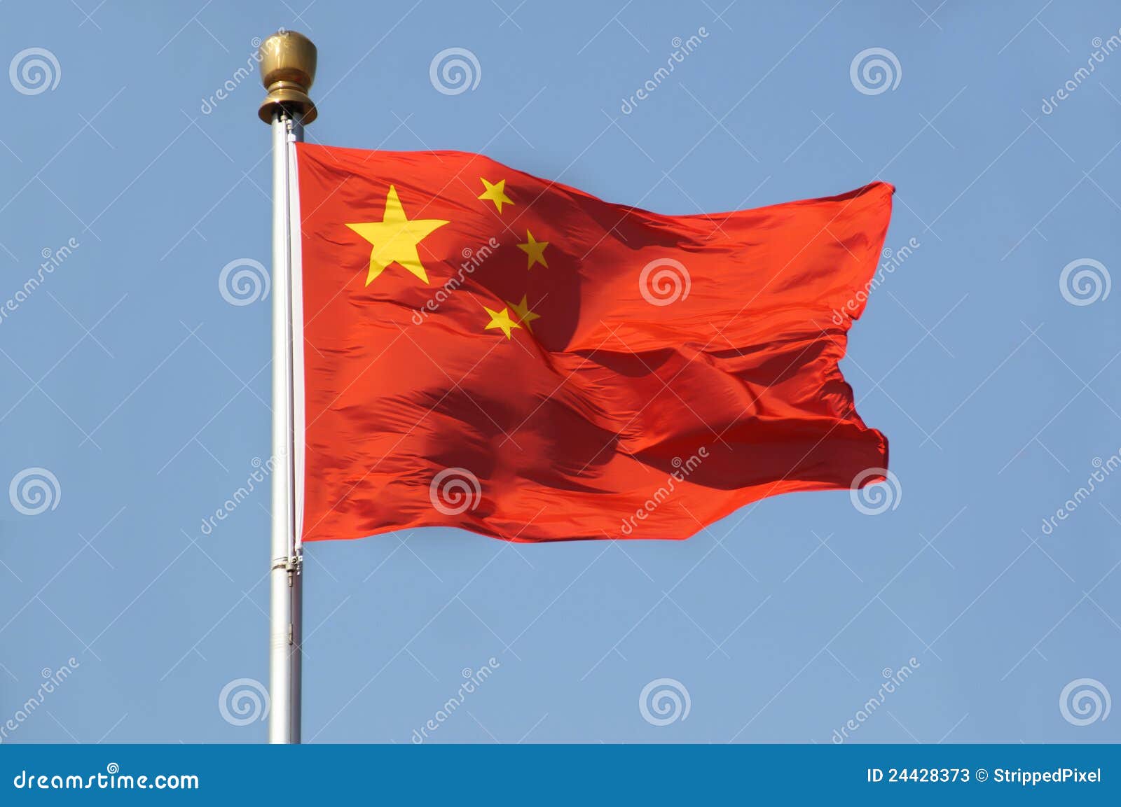 Bandiera Nazionale Della Cina Immagine Stock - Immagine di onde ...