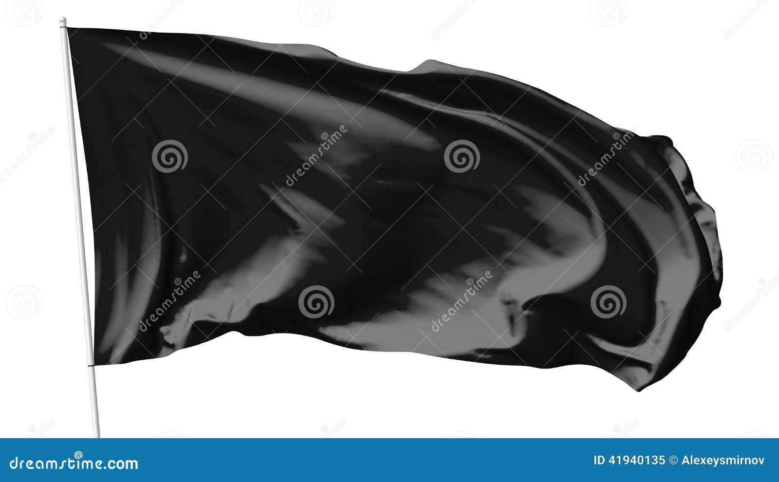 Bandiera Nera Sull'asta Della Bandiera Illustrazione di Stock ...