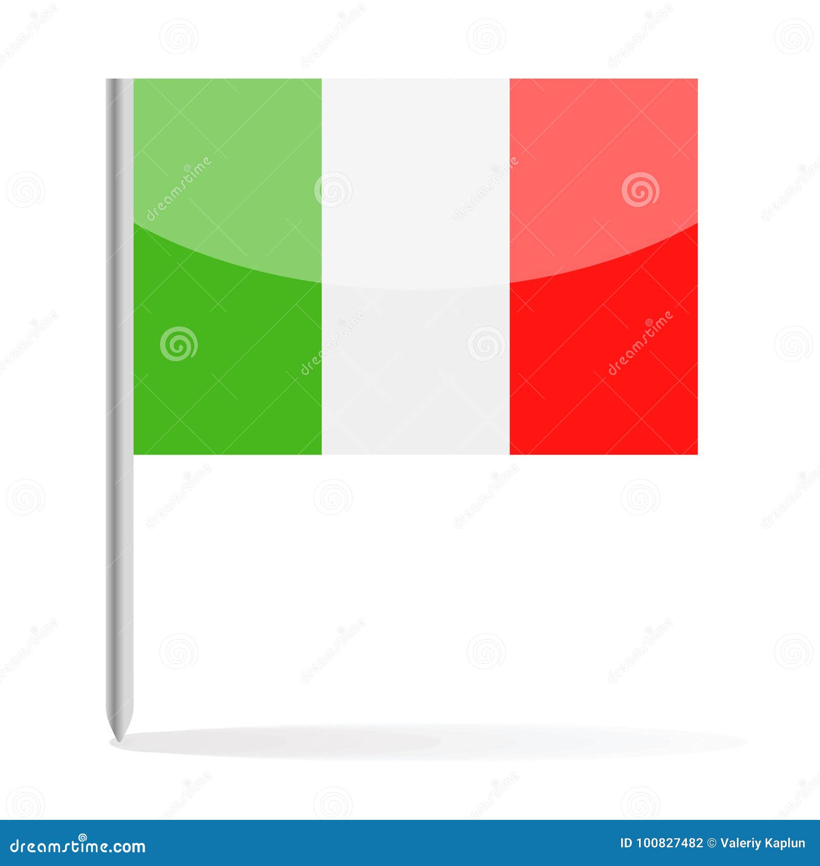 Bandiera Pin Vector Icon Dell'Italia Illustrazione di Stock ...