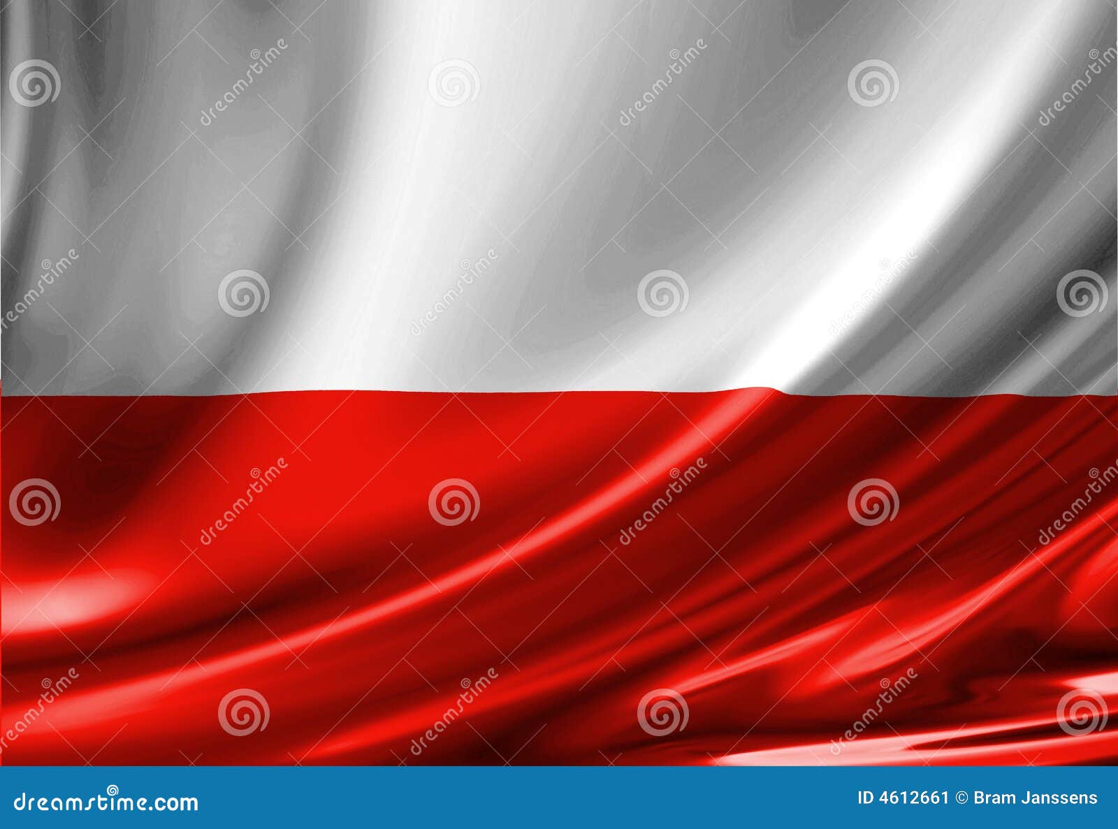 Bandiera polacca illustrazione di stock. Illustrazione di onda - 4612661
