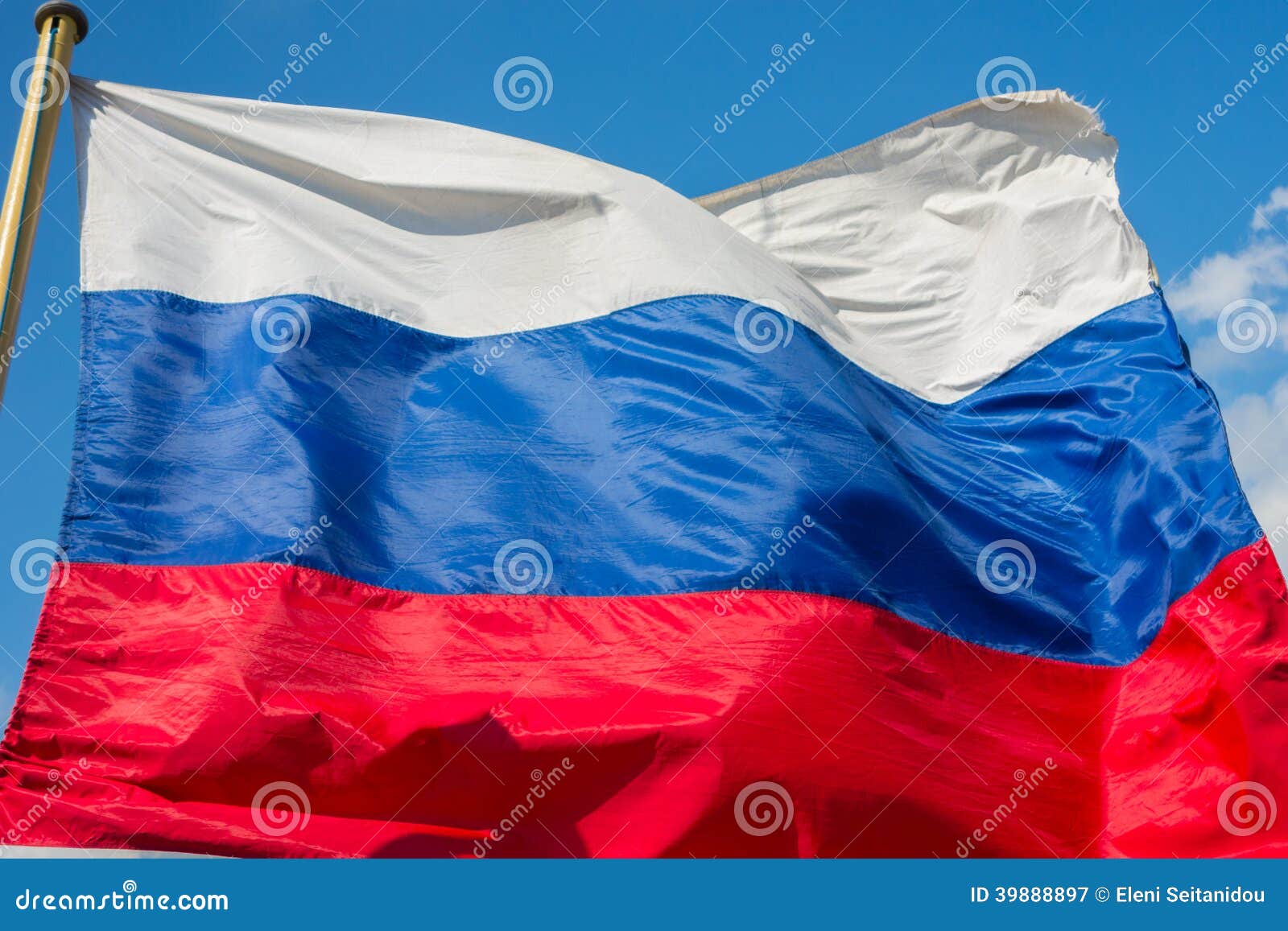 Bandiera russa immagine stock. Immagine di russo, lamella - 39888897