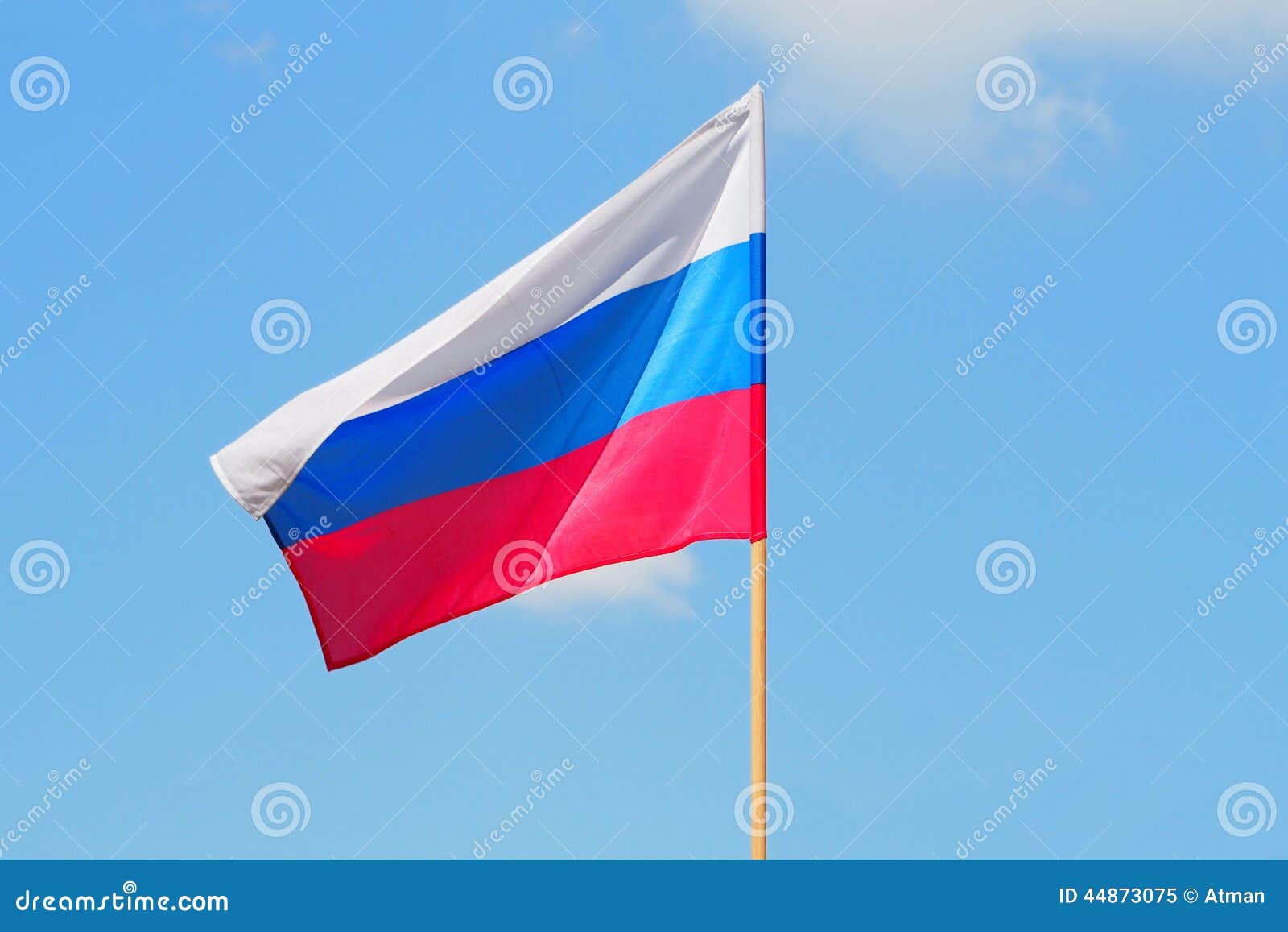 Bandiera russa immagine stock. Immagine di bandierina - 44873075