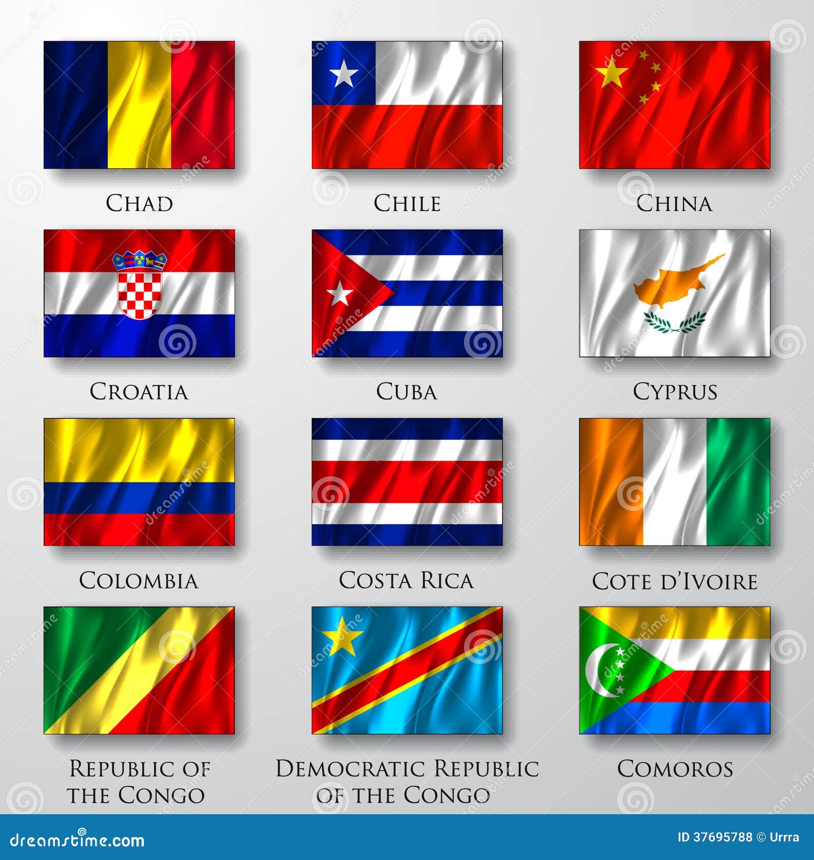 Bandiere. illustrazione vettoriale. Illustrazione di ondeggiamento ...