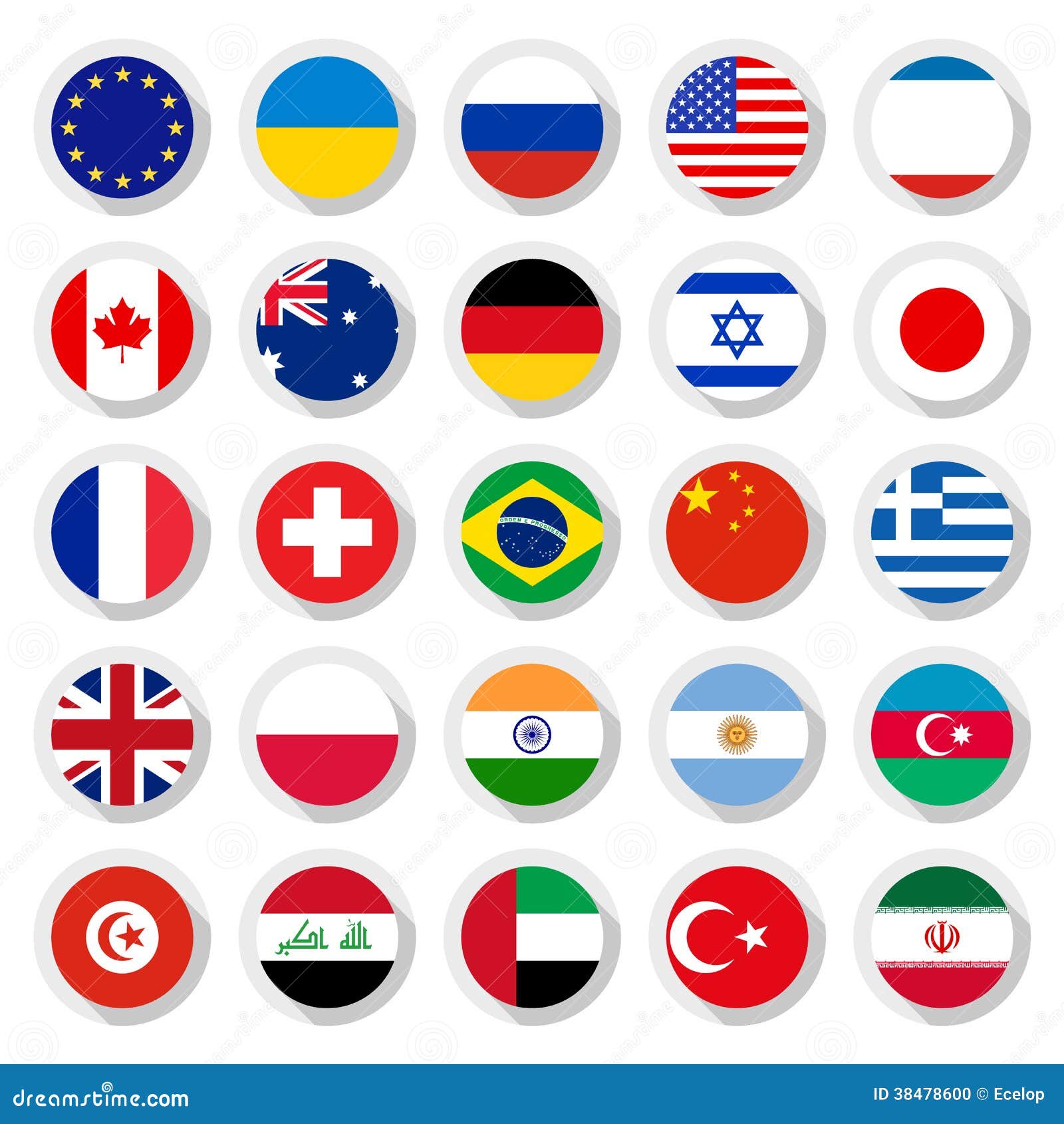 Bandiere del mondo illustrazione vettoriale. Illustrazione di europeo ...