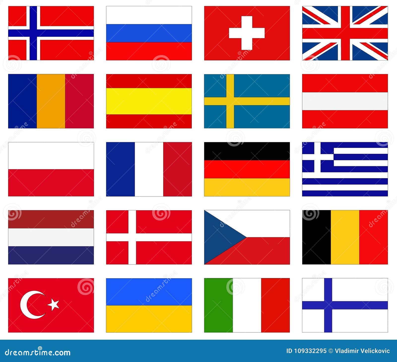 Bandiere Europee - Bandiere Degli Stati Sovrani Europei Illustrazione ...