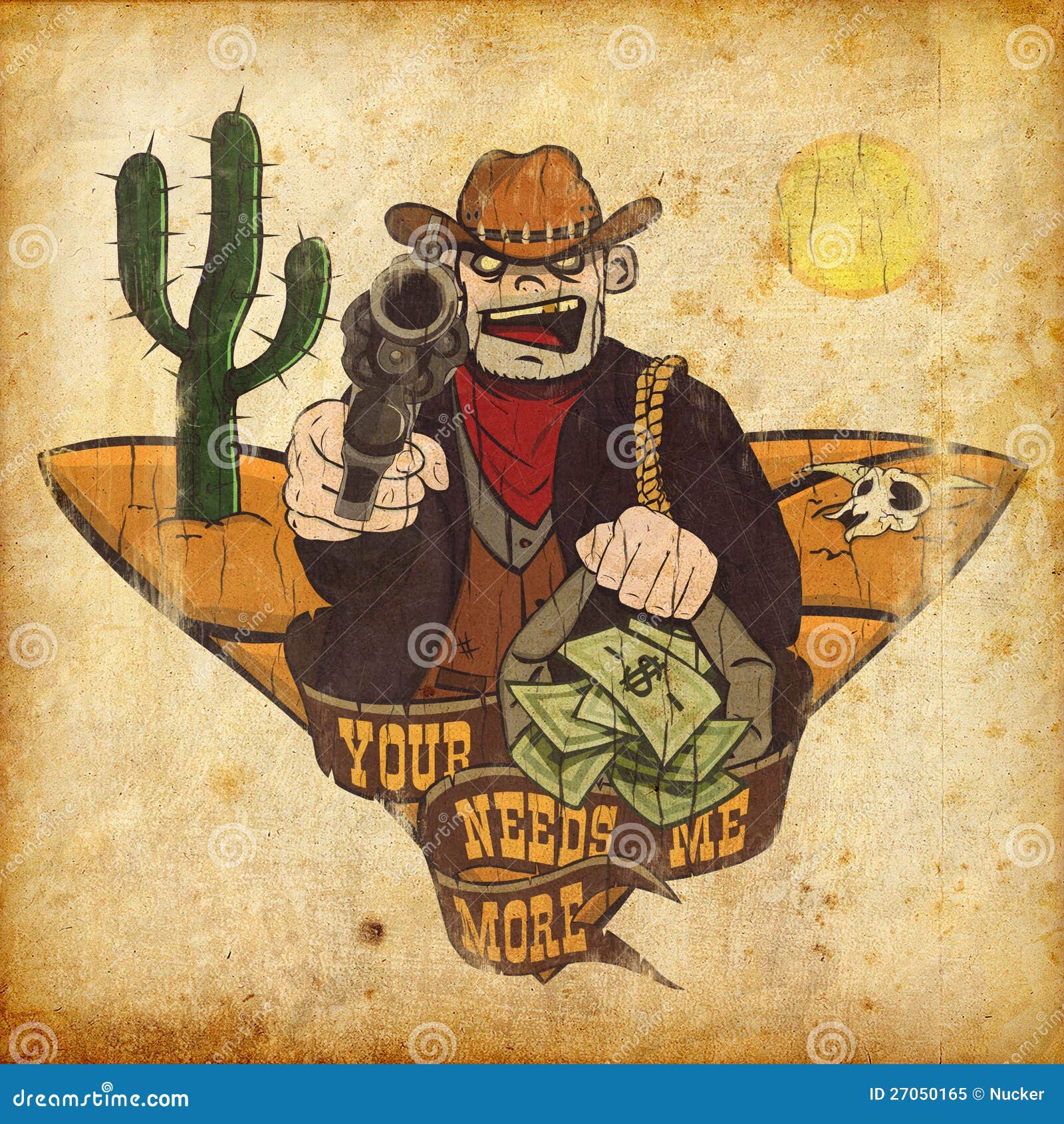 Bandit stock illustration. Illustration of western, killer - 27050165