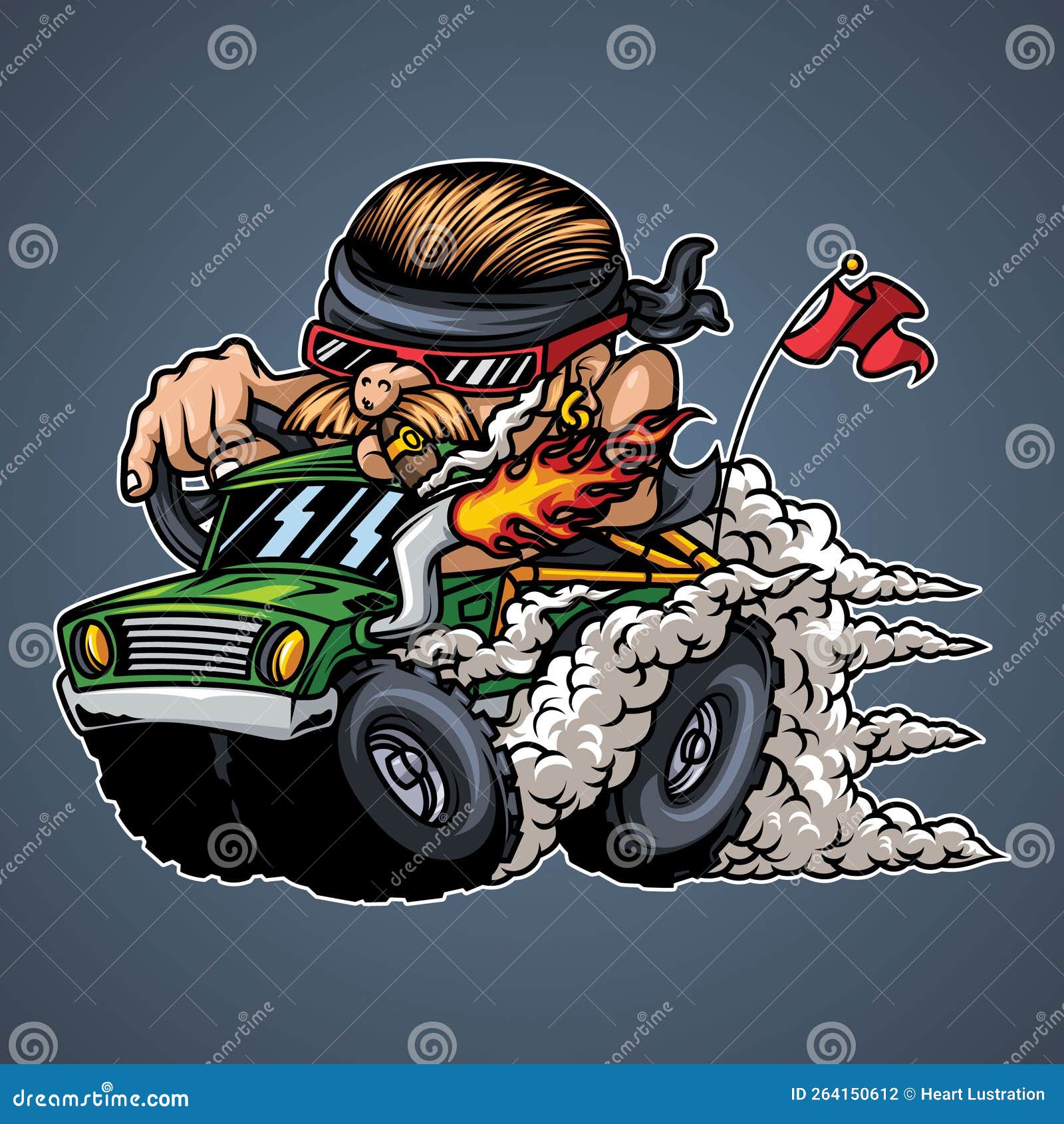 Bandit Racing stock vector. Illustration of speed, high - 264150612