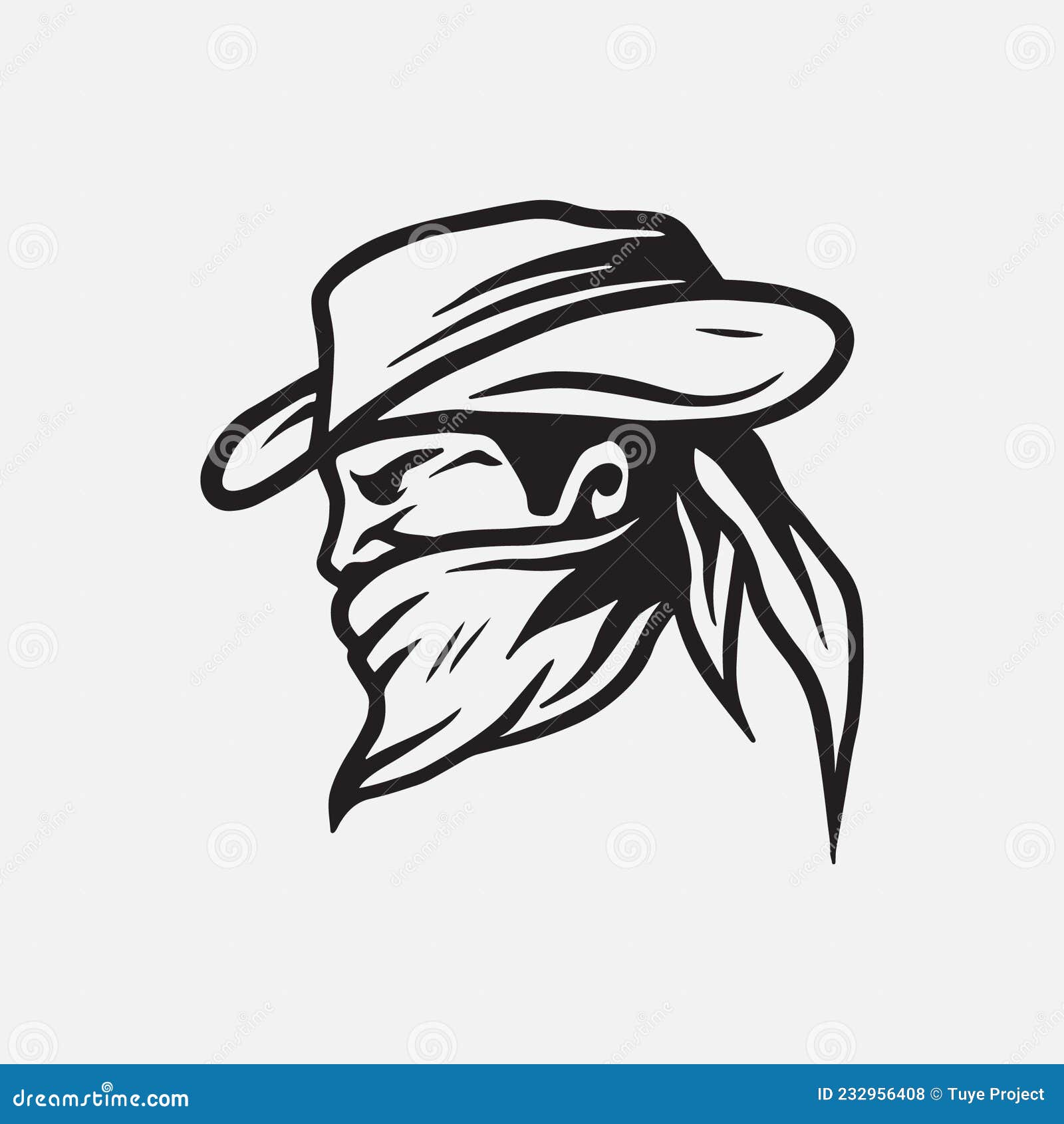 Bandit Drawing Illustration, Creative Illustration. Stock Illustration ...