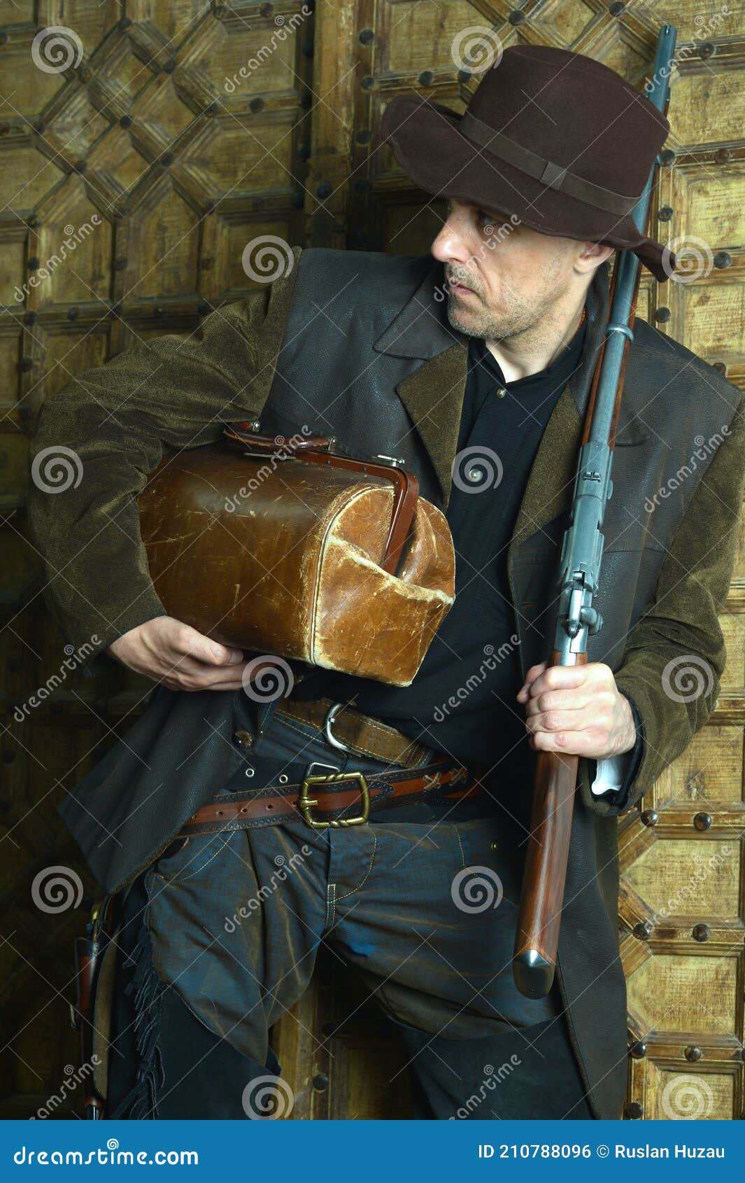 Bandit with Gun in the Wild West Stock Photo - Image of dangerous ...