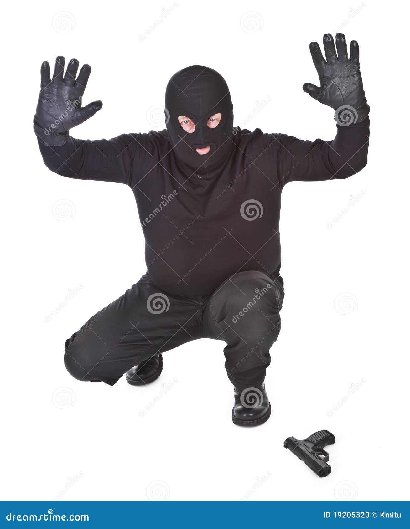 Bandit surrending stock photo. Image of criminal, attack - 19205320