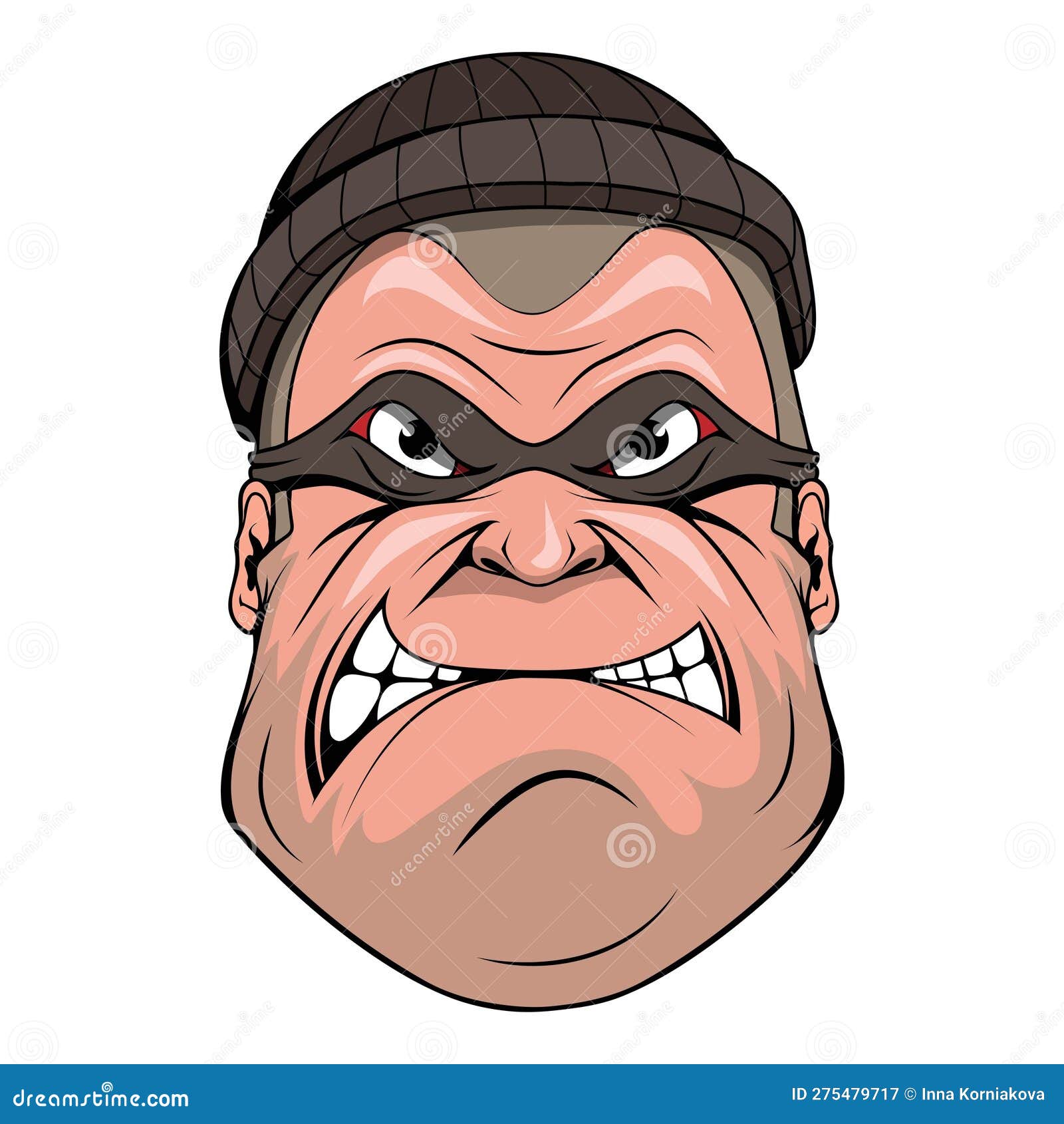 Bandit. Vector Illustration of a Mafia. Brutal Malware Isolated on ...