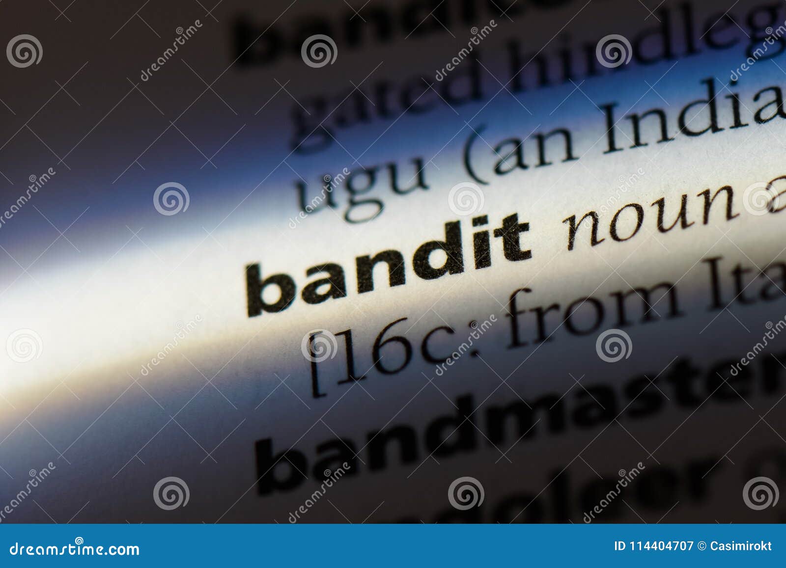 Bandit stock image. Image of definition, concept, idea - 114404707