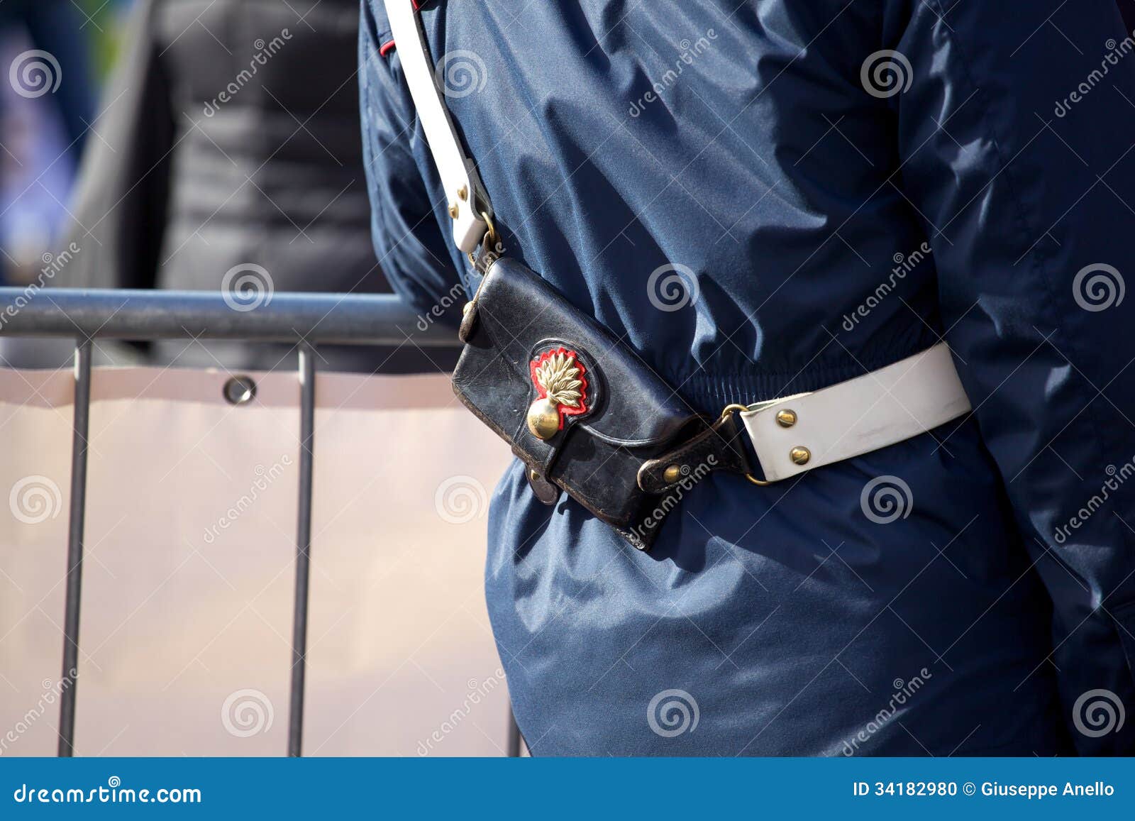 Bandolier of Italian Policeman Stock Photo - Image of bandoleer, weapon ...