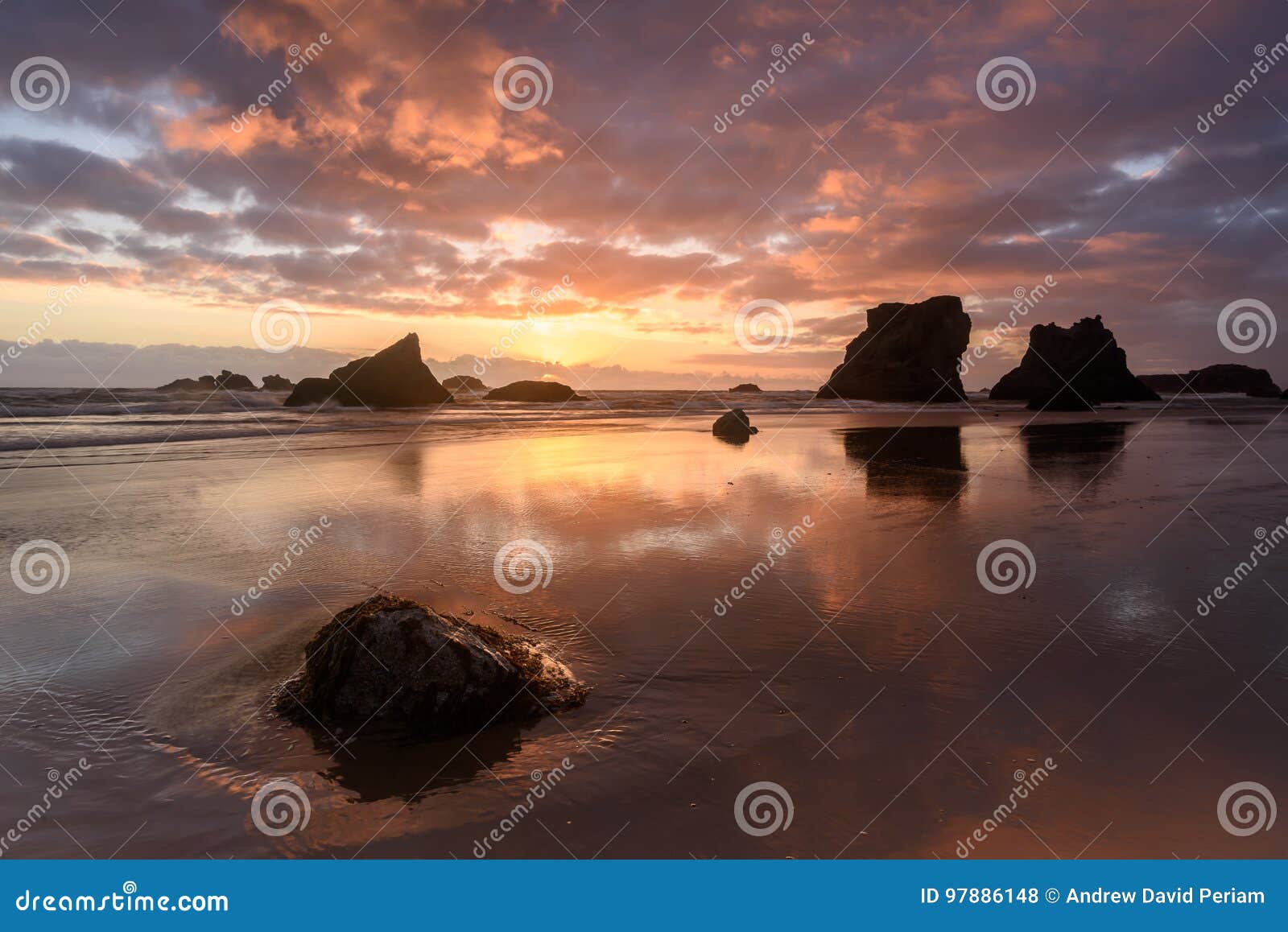 Bandon Beach stock photo. Image of coast, tidal, background - 97886148