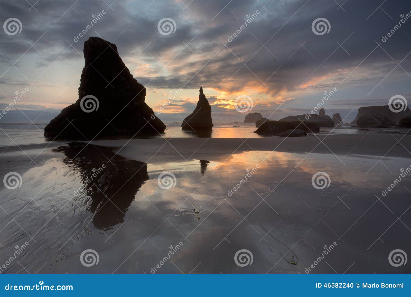 Bandon Beach stock photo. Image of pool, wilderness, wild - 46582240