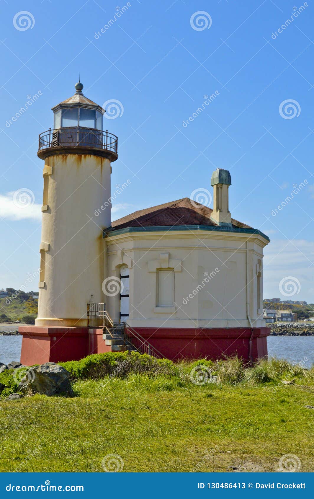Bandon Oregon Lighthouse Near Siuslaw River Stock Image - Image of ...