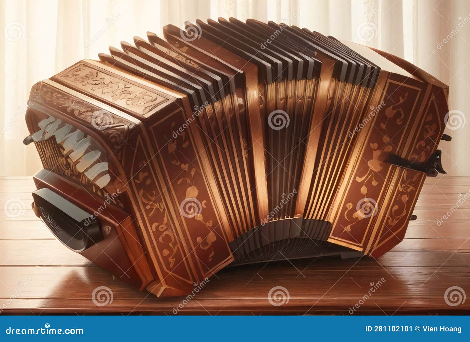 Bandoneon, Tango Instrument Stock Illustration - Illustration of ...