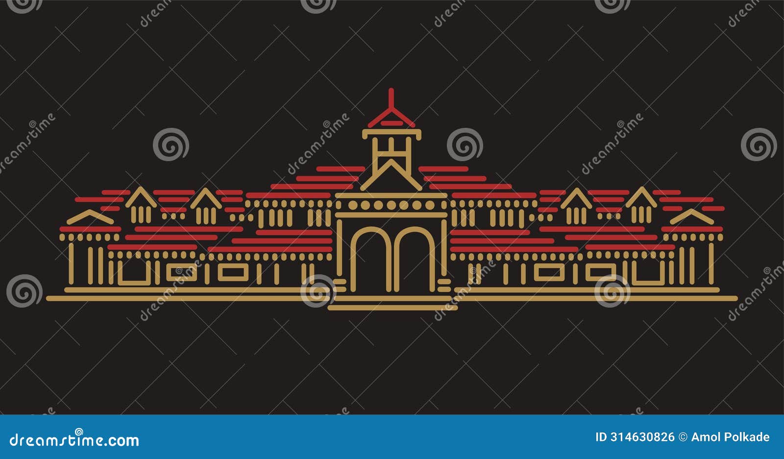 Bandra West Station of Mumbai Vector Illustration Stock Illustration ...