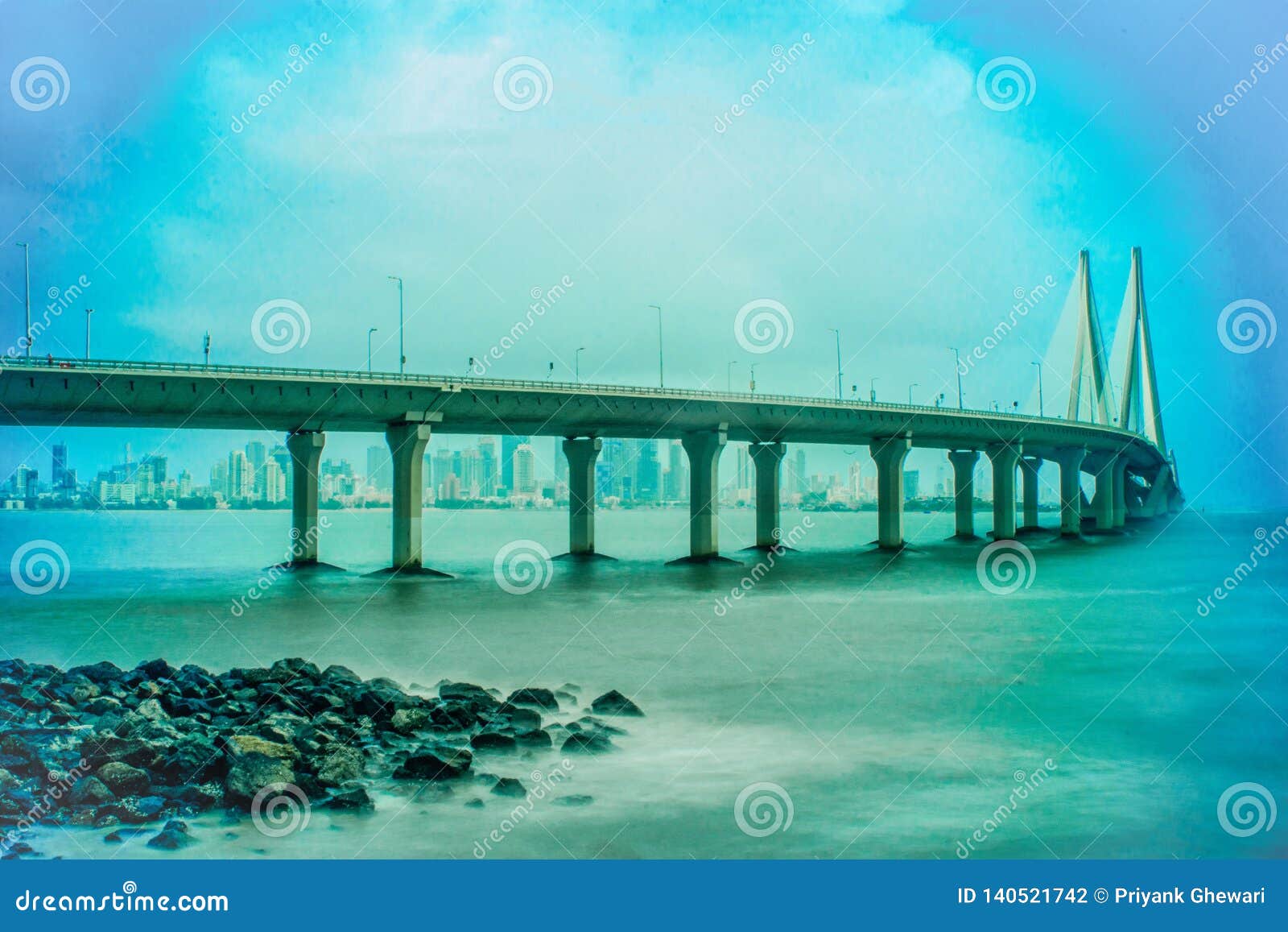 Bandra Worli sea link stock photo. Image of mumbai, worli - 140521742