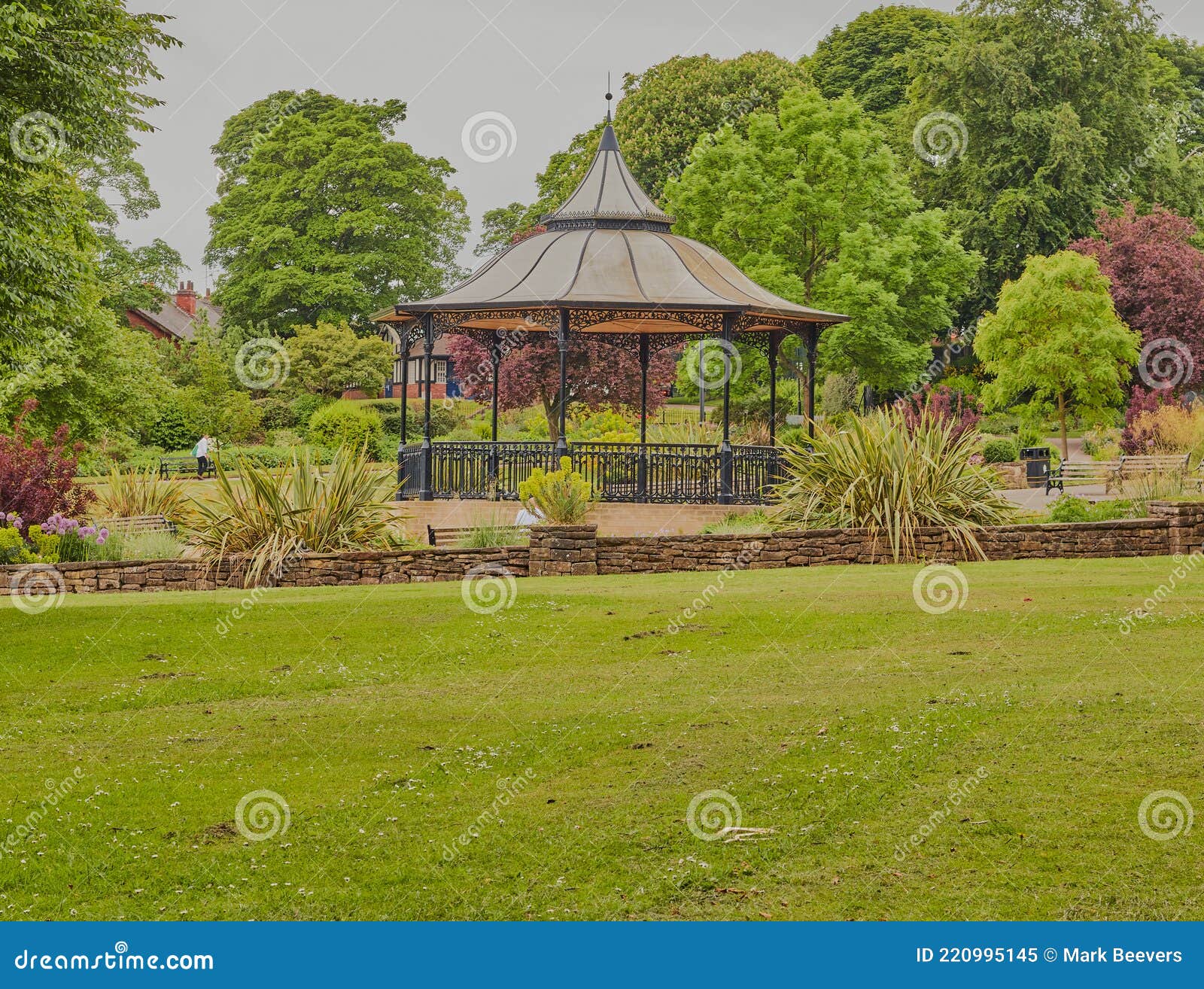 Bandstand in park. stock image. Image of bandstand, summer - 220995145