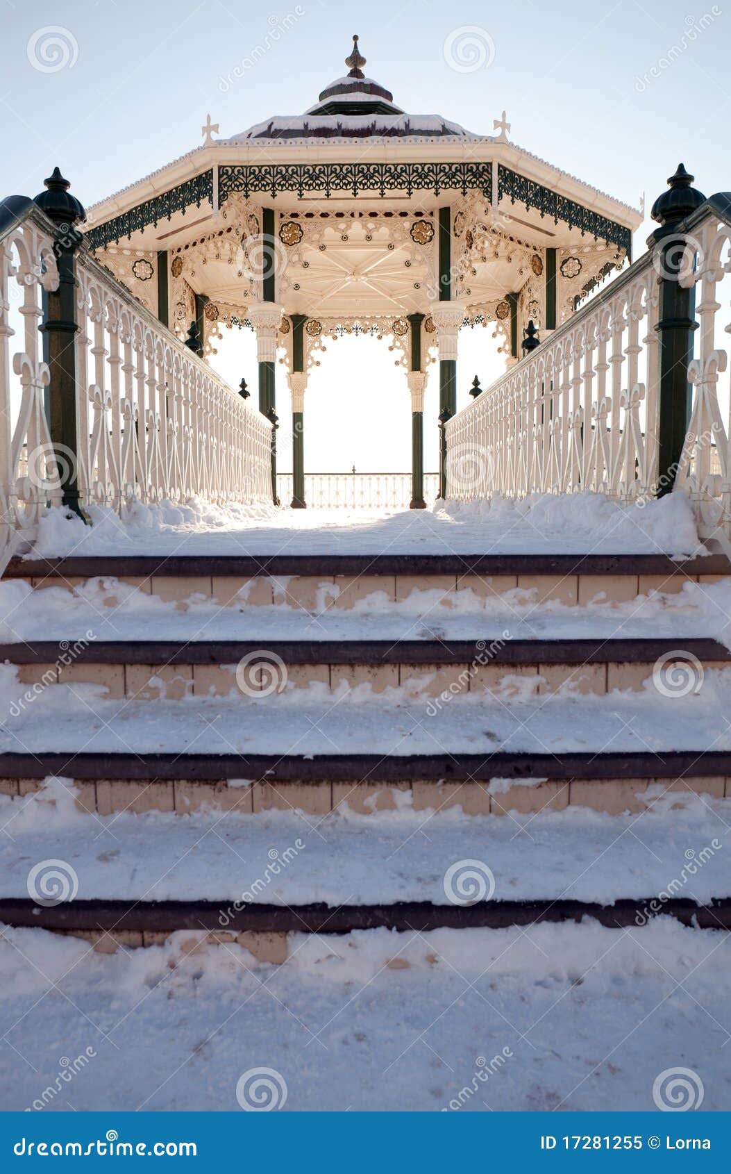 Bandstand Winter Snow Brighton Architecture Stock Image - Image of ...