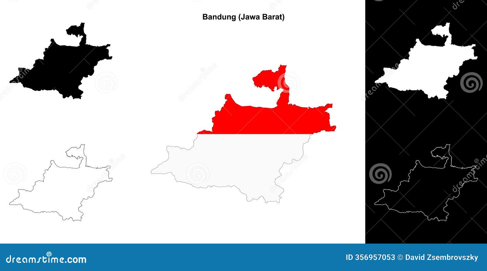 Bandung outline map stock illustration. Illustration of contour - 356957053