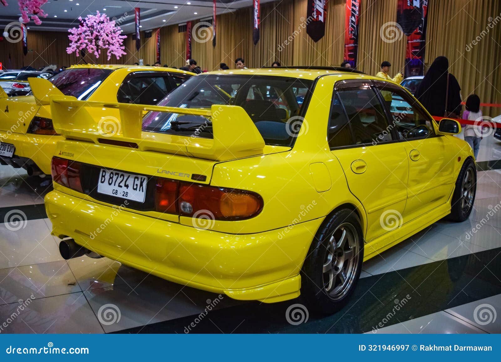 Yellow Mitsubishi Lancer Evolution III GSR Displayed in JDM Fest 2024 ...
