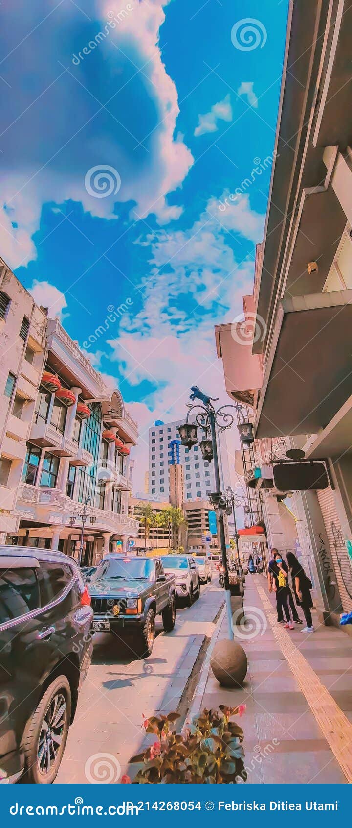 Bandung street in summer editorial stock image. Image of bandung ...