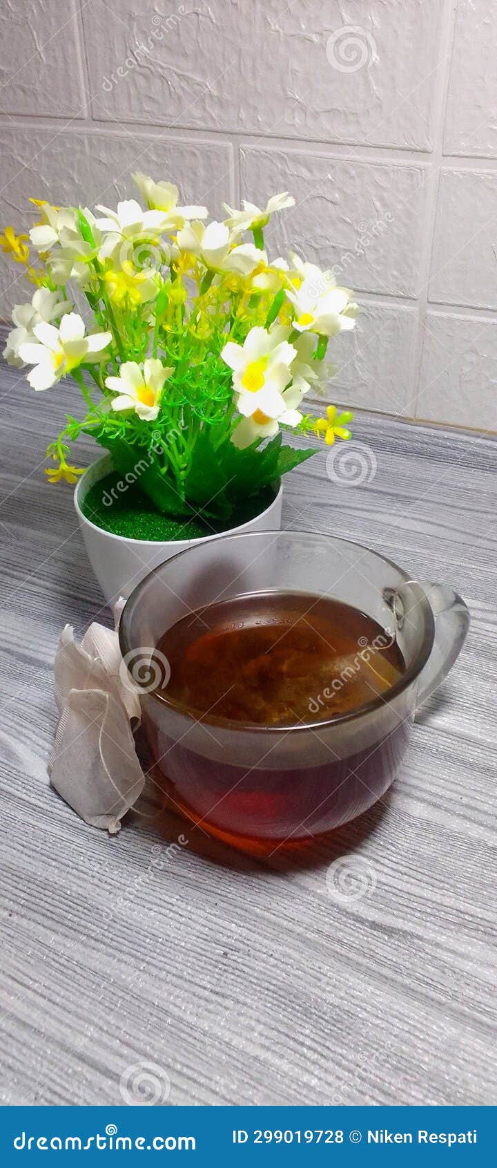 Bandung West Java November 28th 2023 a Glass of Tea and Tea Bag Stock ...
