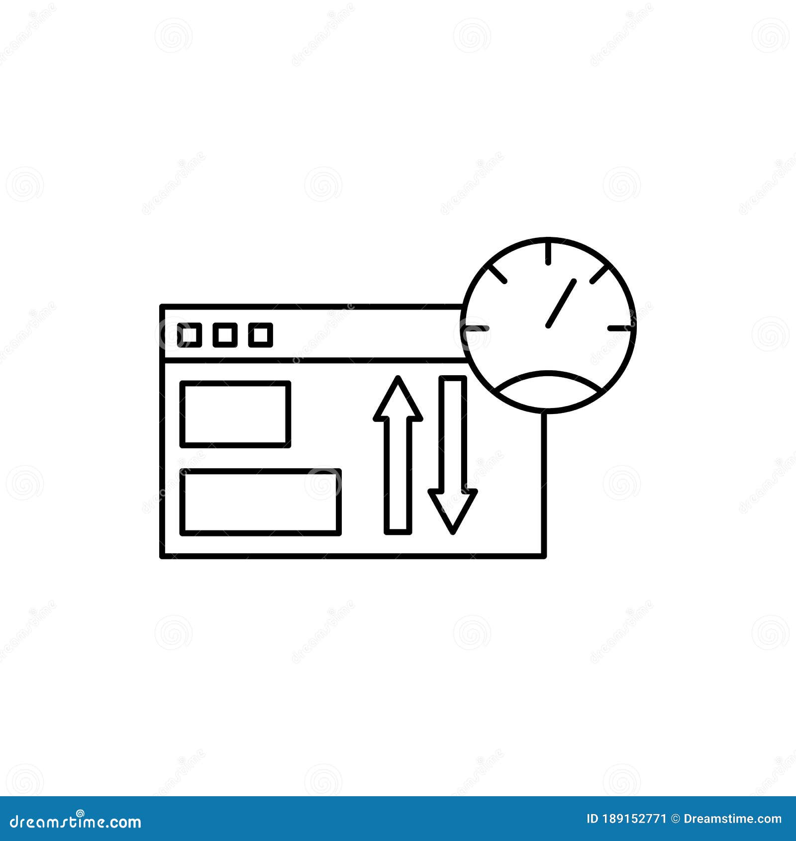Bandwidth Outline Icon. Simple Linear Element Illustration. Isolated Line Bandwidth Icon On ...